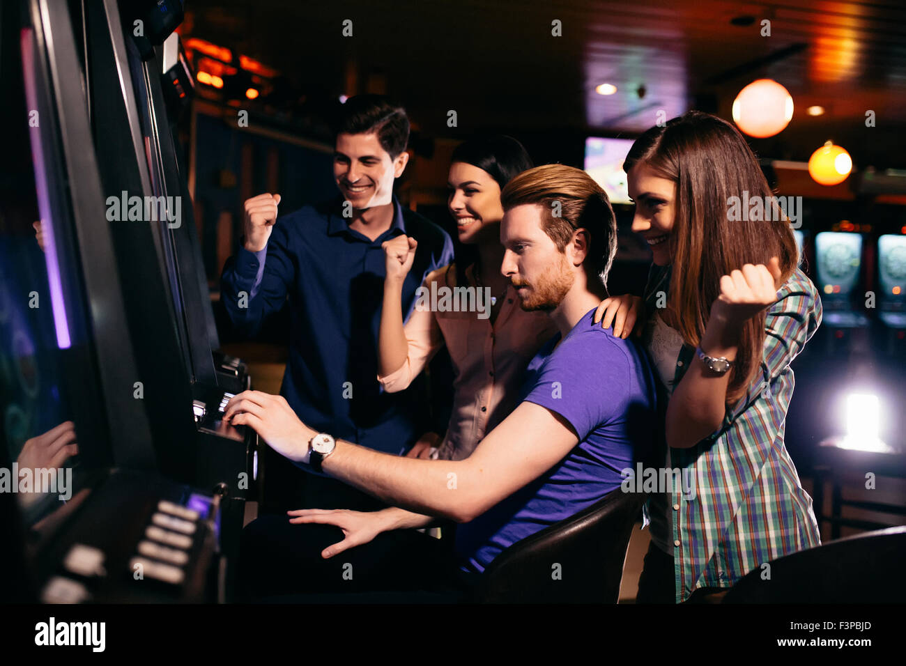 People and machine hi-res stock photography and images - Alamy