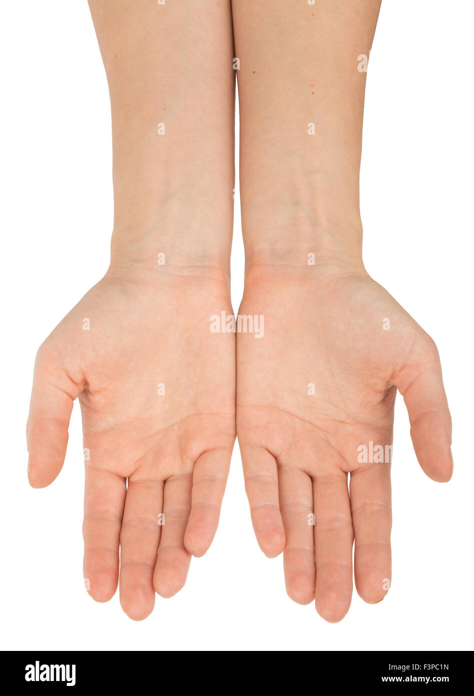 Humans hands on white Stock Photo - Alamy