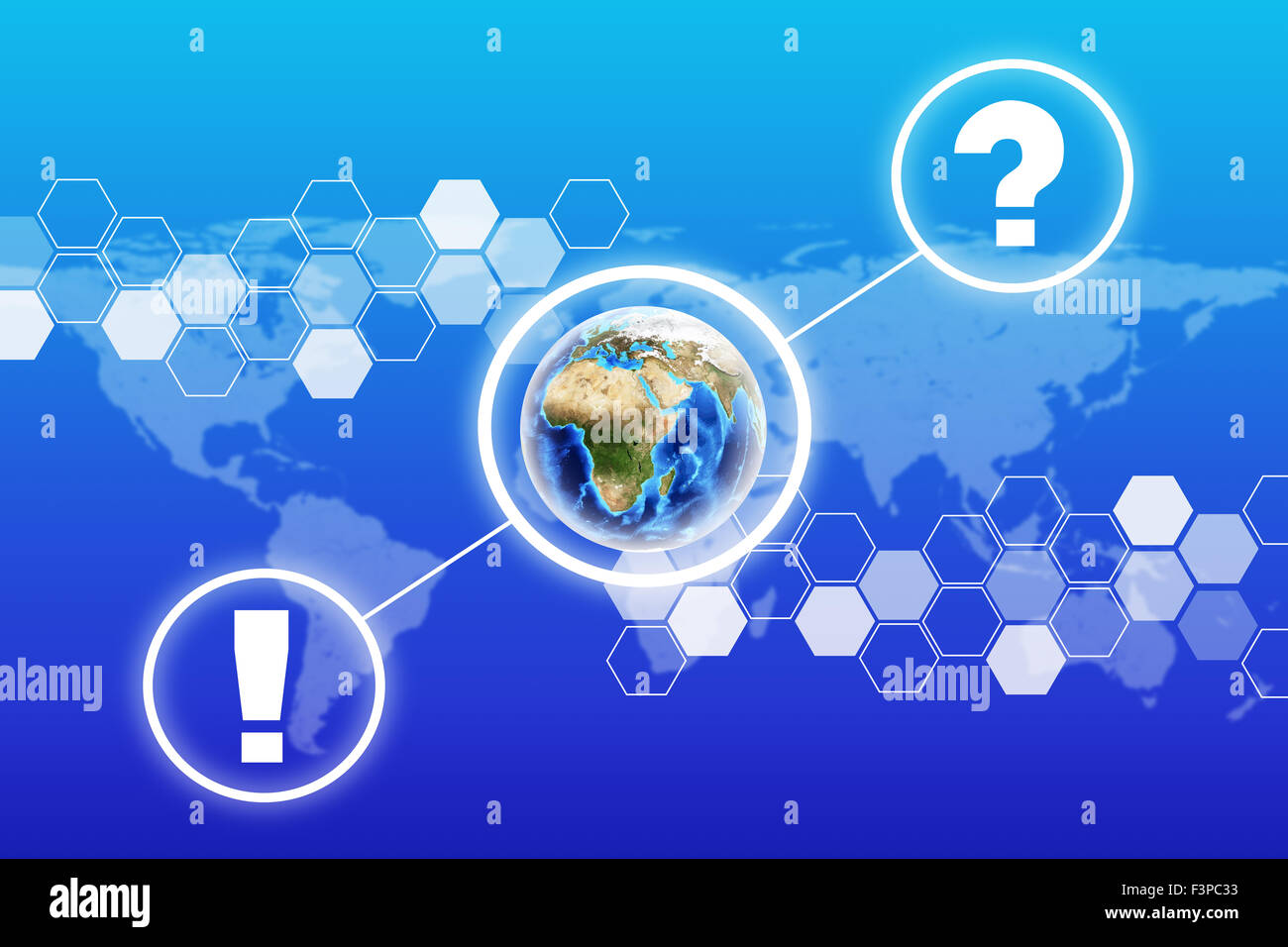 Earth with question mark Stock Photo - Alamy
