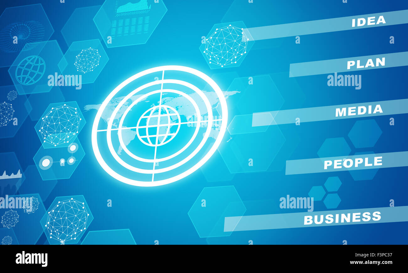 World map with graphical charts Stock Photo - Alamy