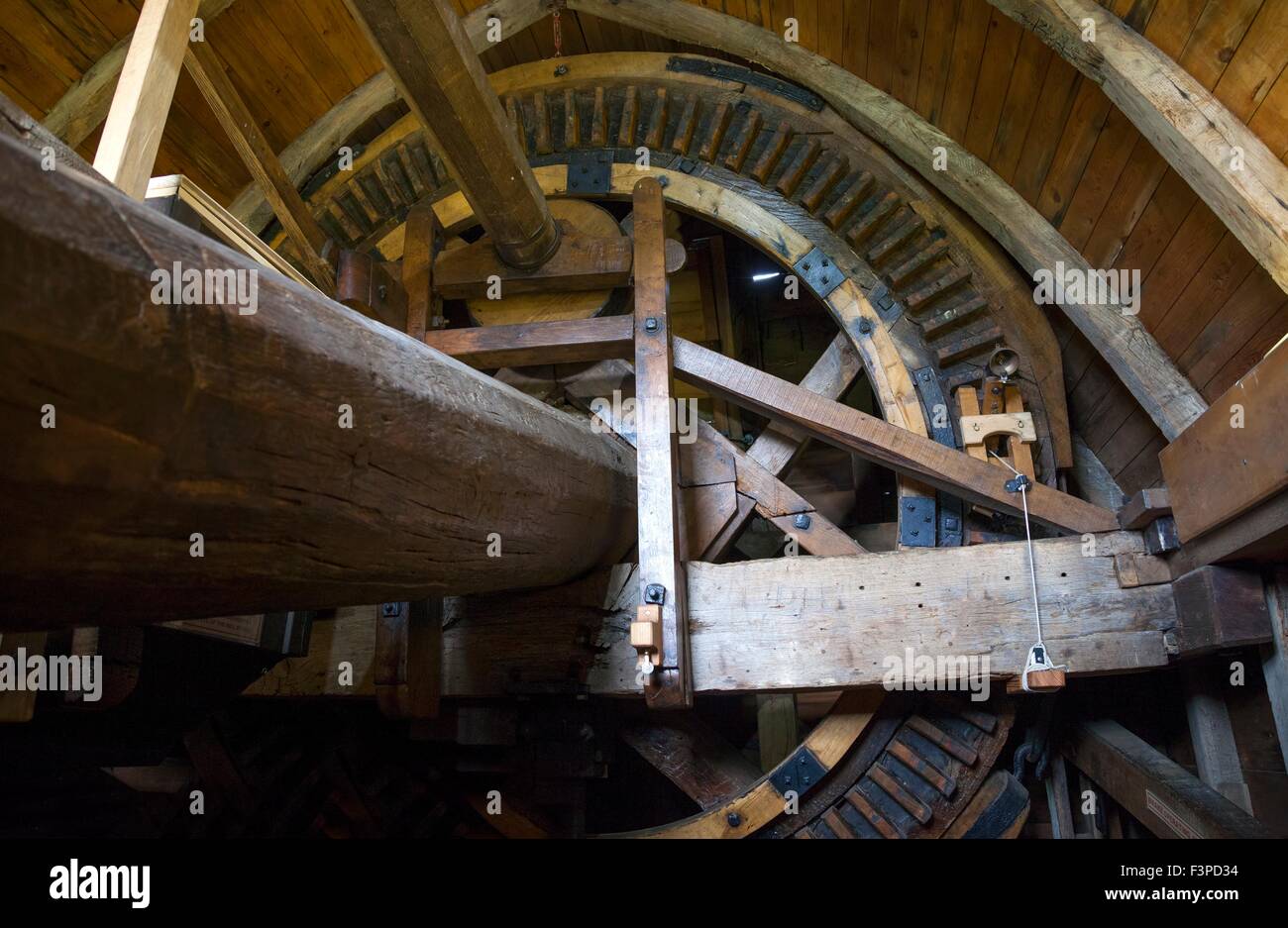 English post mill interior Stock Photo - Alamy