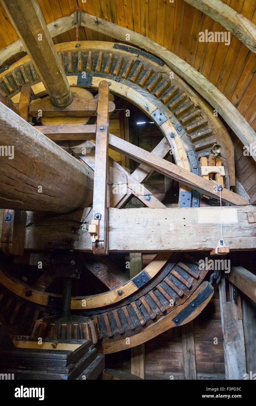 English post mill interior Stock Photo - Alamy