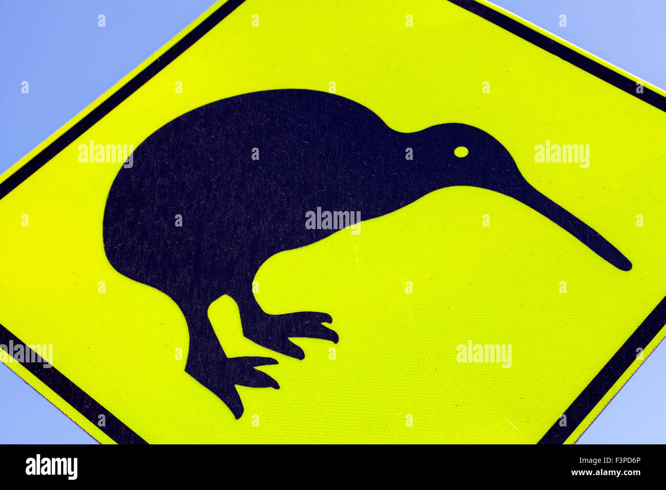 Kiwi wandering sign. Seen on North Island, New Zealand Stock Photo - Alamy