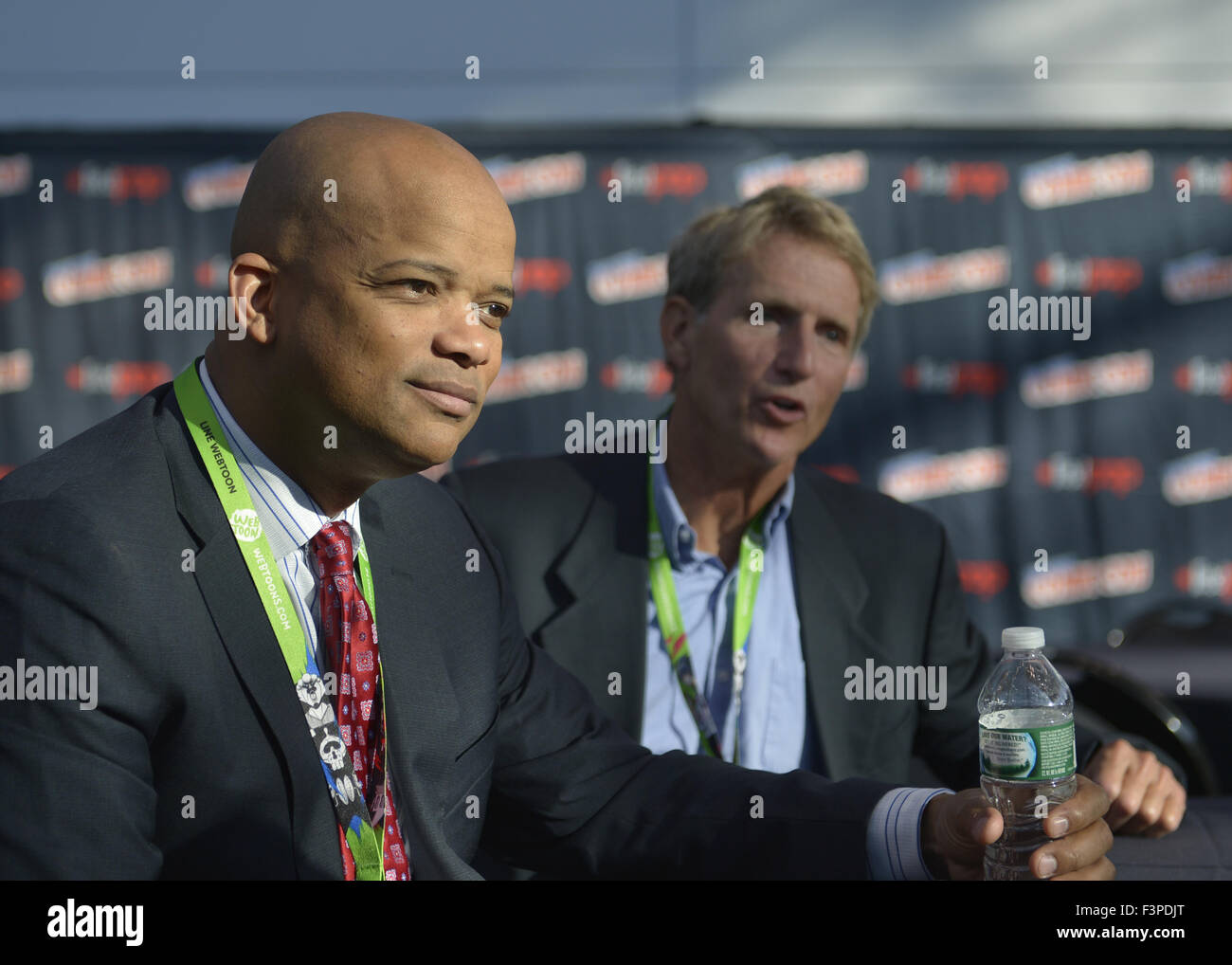 New York City, New York, USA. 10th Oct, 2015. L-R, Astronaut Robert ...