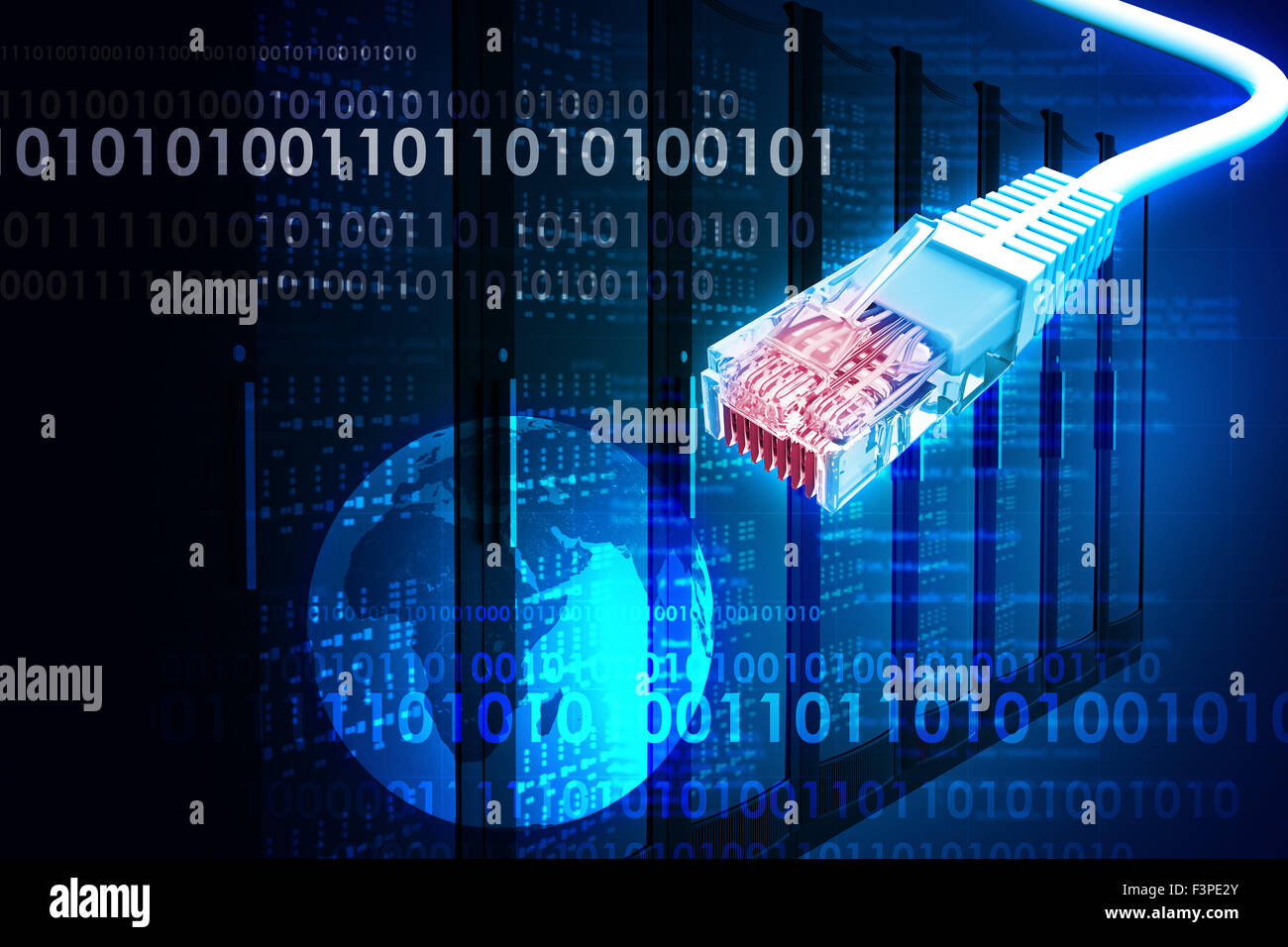 Abstract background with computer cable Stock Photo - Alamy