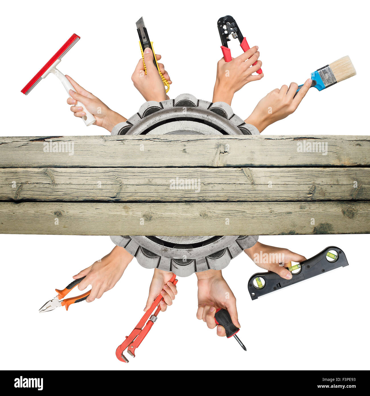 Hands with tools hi-res stock photography and images - Alamy