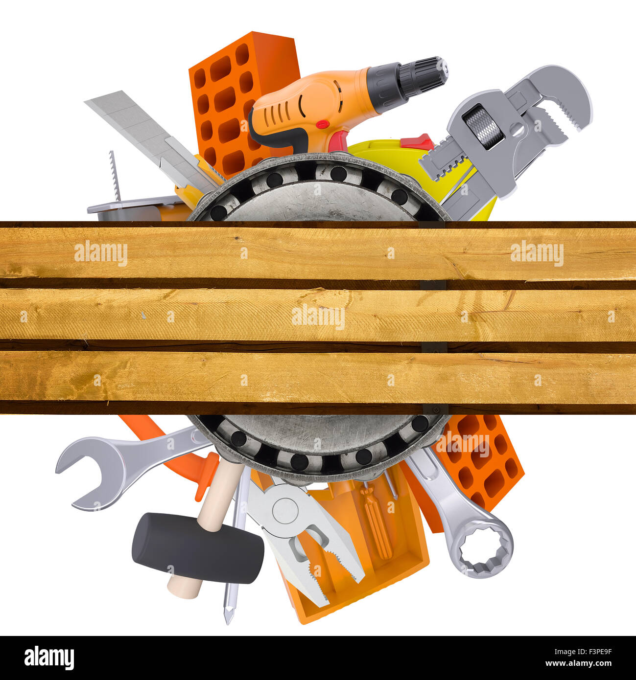 Hand tools with hammer Stock Photo - Alamy