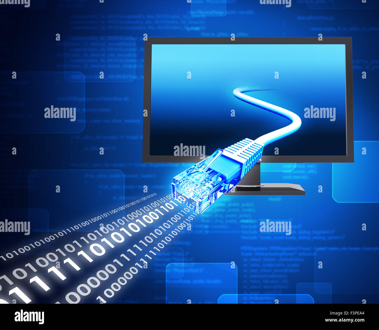 Abstract background with screen and numbers Stock Photo - Alamy