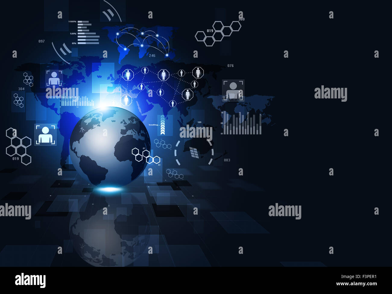 network concept global web connections technology background Stock ...