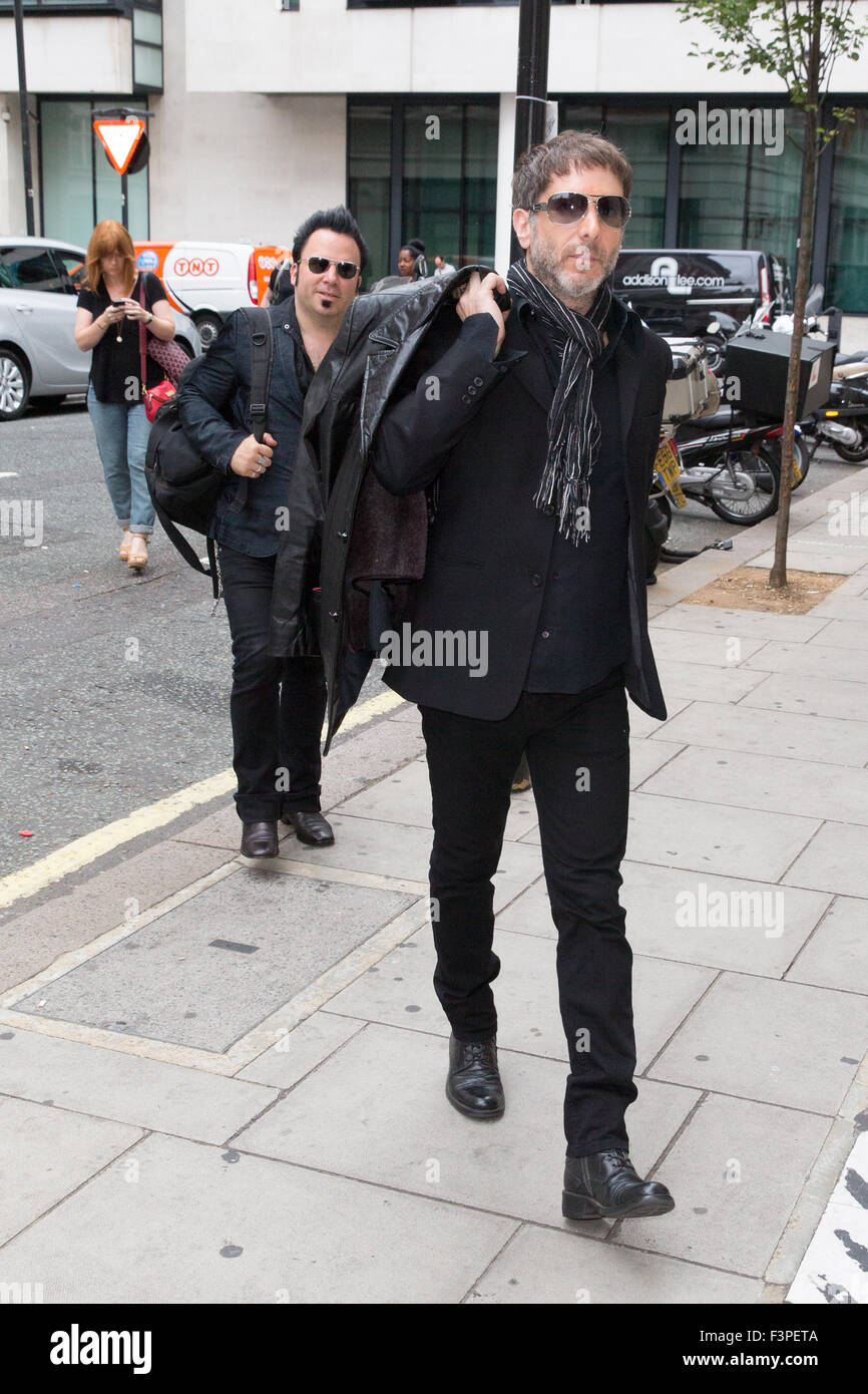 Mercury Rev pictured arriving at the Radio 2 studio Featuring: Sean ...