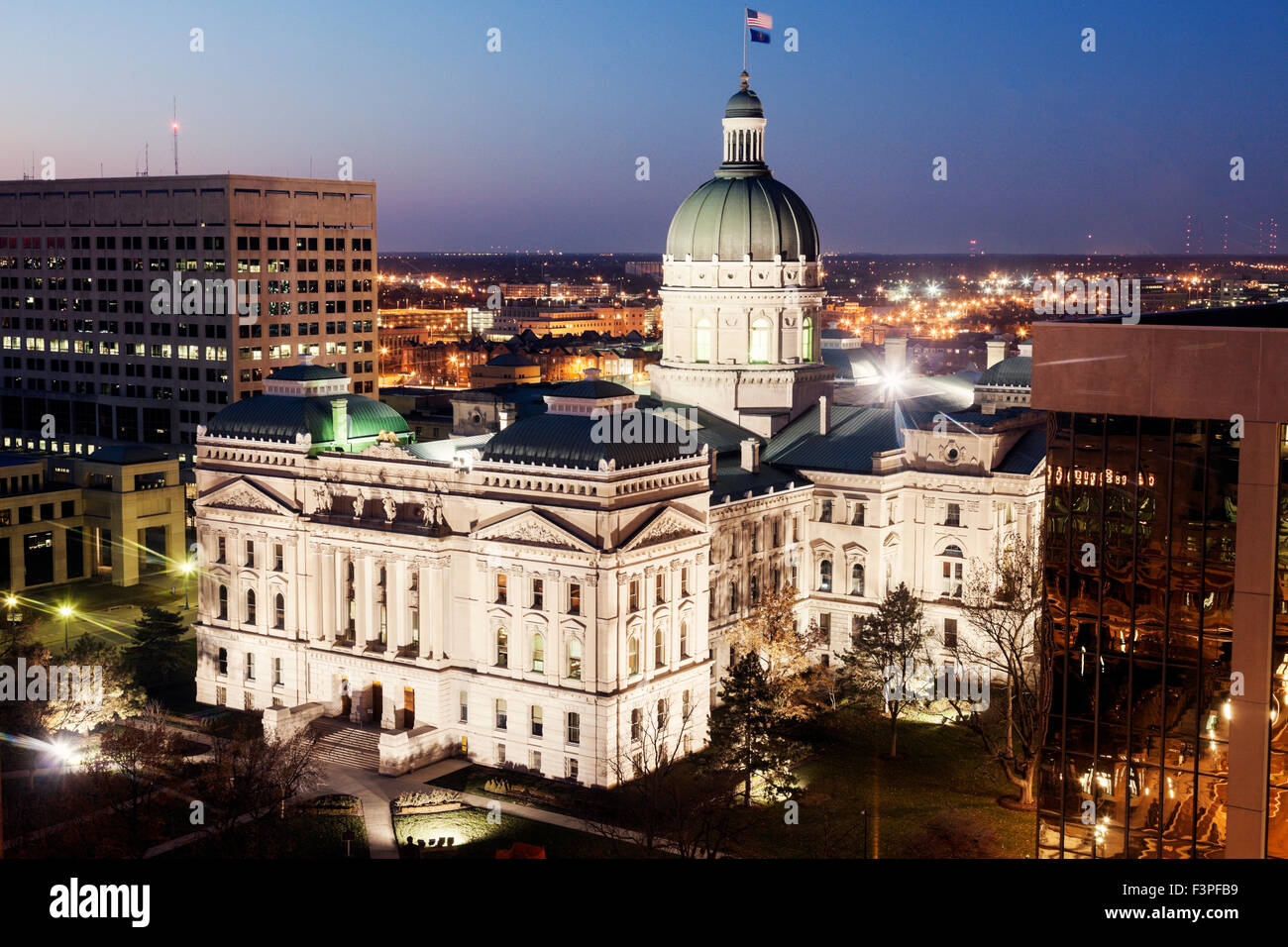 Aerial of downtown indianapolis hi-res stock photography and images - Alamy