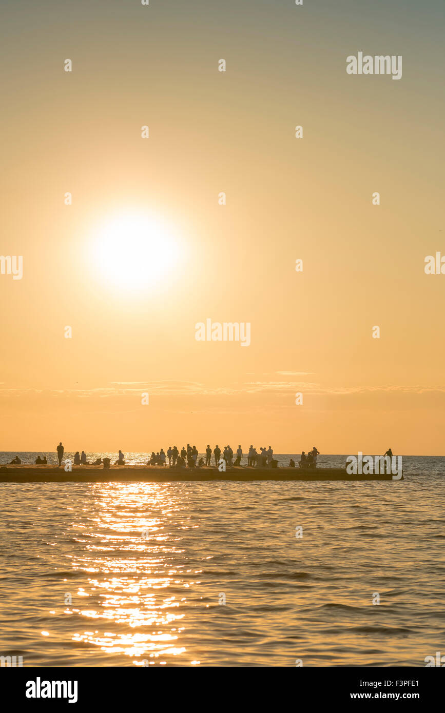 Trieste jetty view sunset hi-res stock photography and images - Alamy