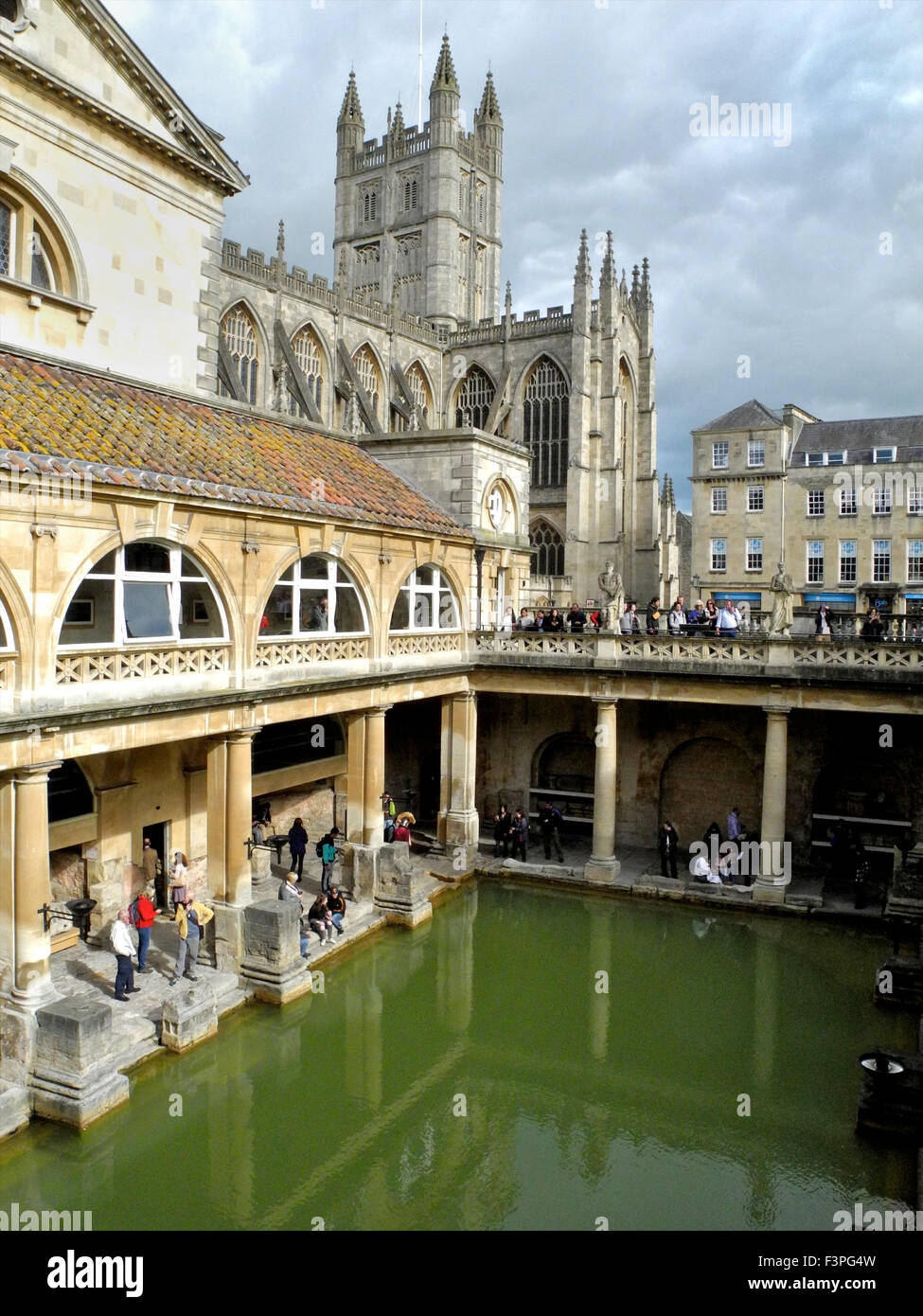 The Roman Baths in Bath are a major tourist attraction Stock Photo - Alamy
