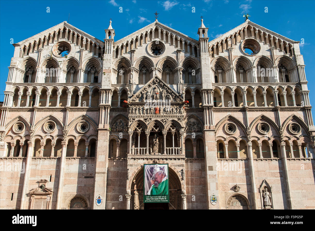 Italy, Emilia Romagna, Ferrara, cathedral, Duomo di San Giorgio Stock ...