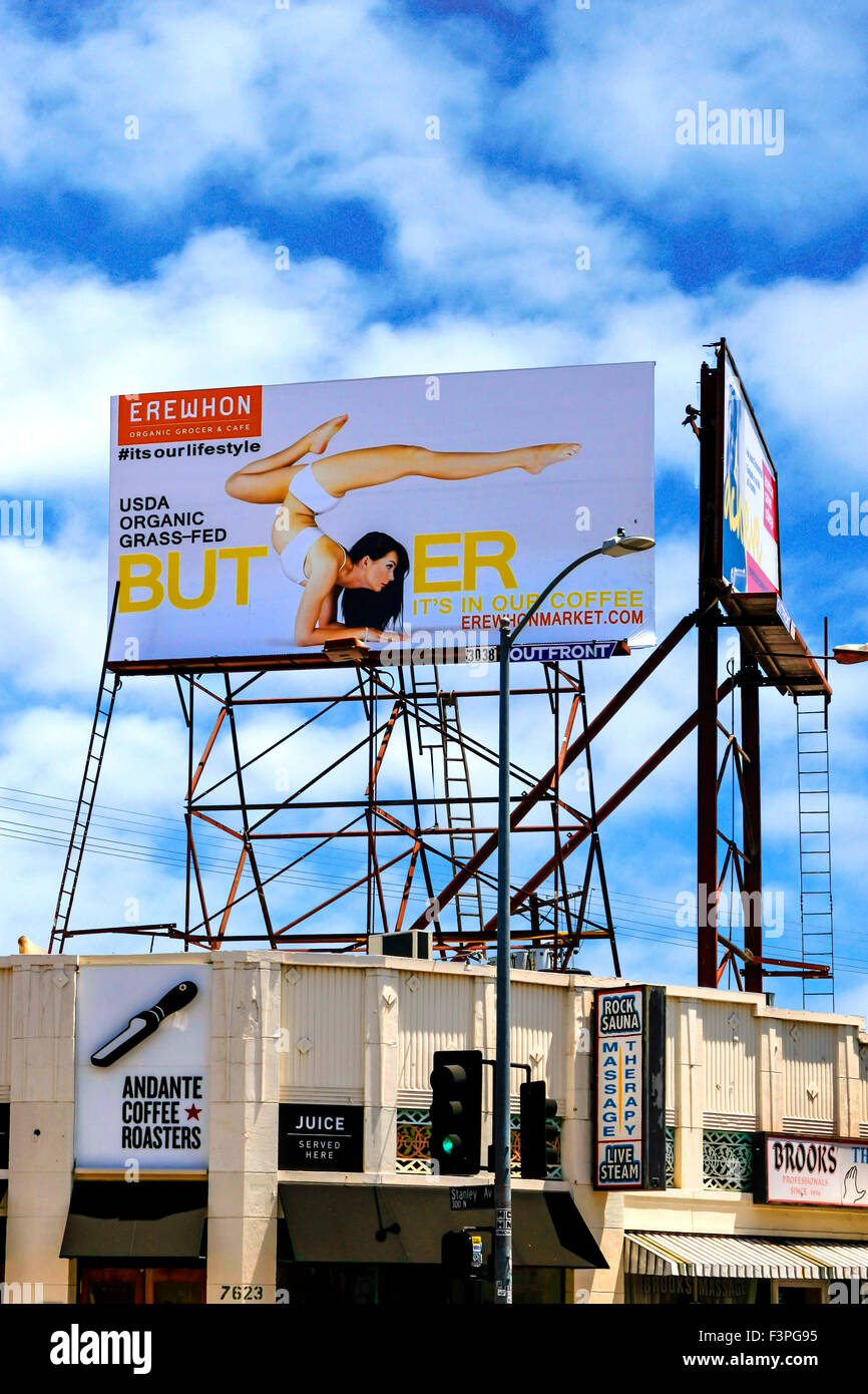 Massive billboard advertising USDA Organic Butter seen in Los Angeles ...