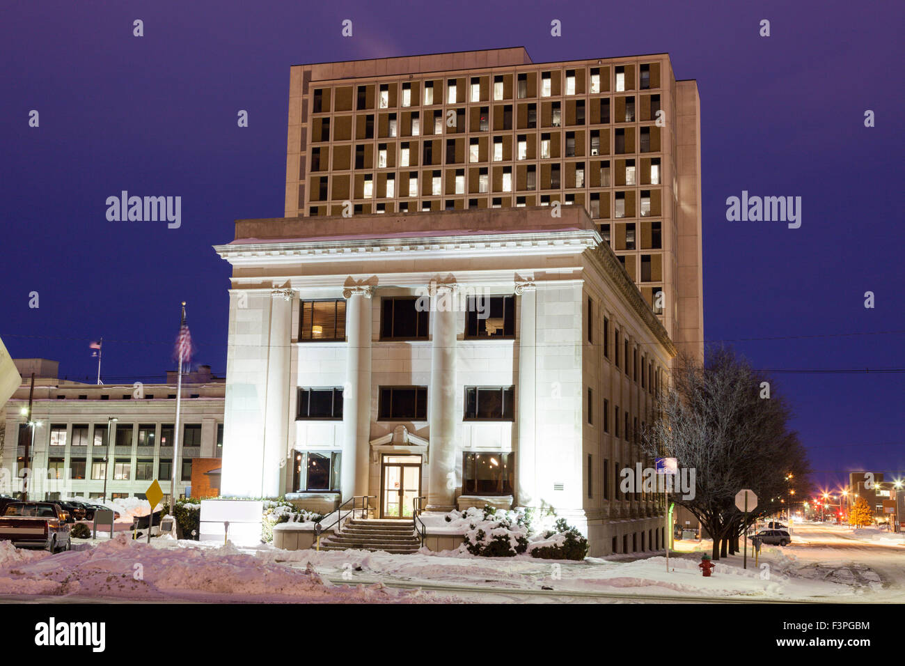 Architecture of Topeka at sunrise. Topeka, Kansas, USA Stock Photo - Alamy