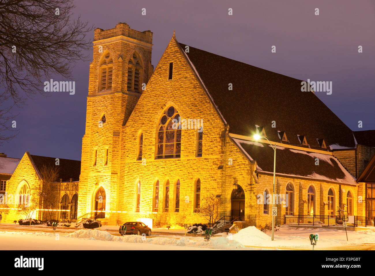 First Presbyterian Church in Topeka at sunrise. Topeka, Kansas, USA ...