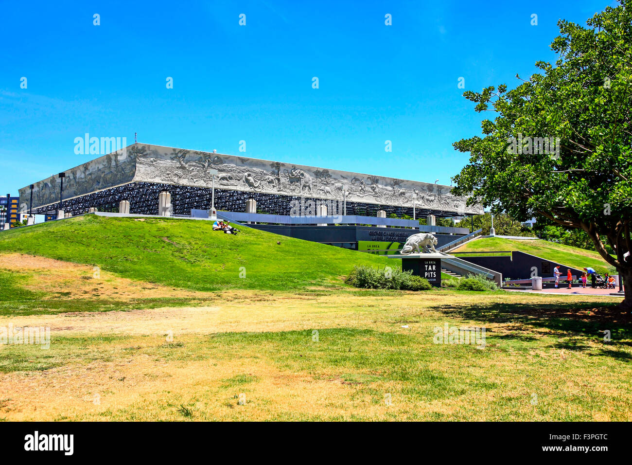 The La Brea Tar Pits museum in Hancock Park Los Angeles Stock Photo - Alamy