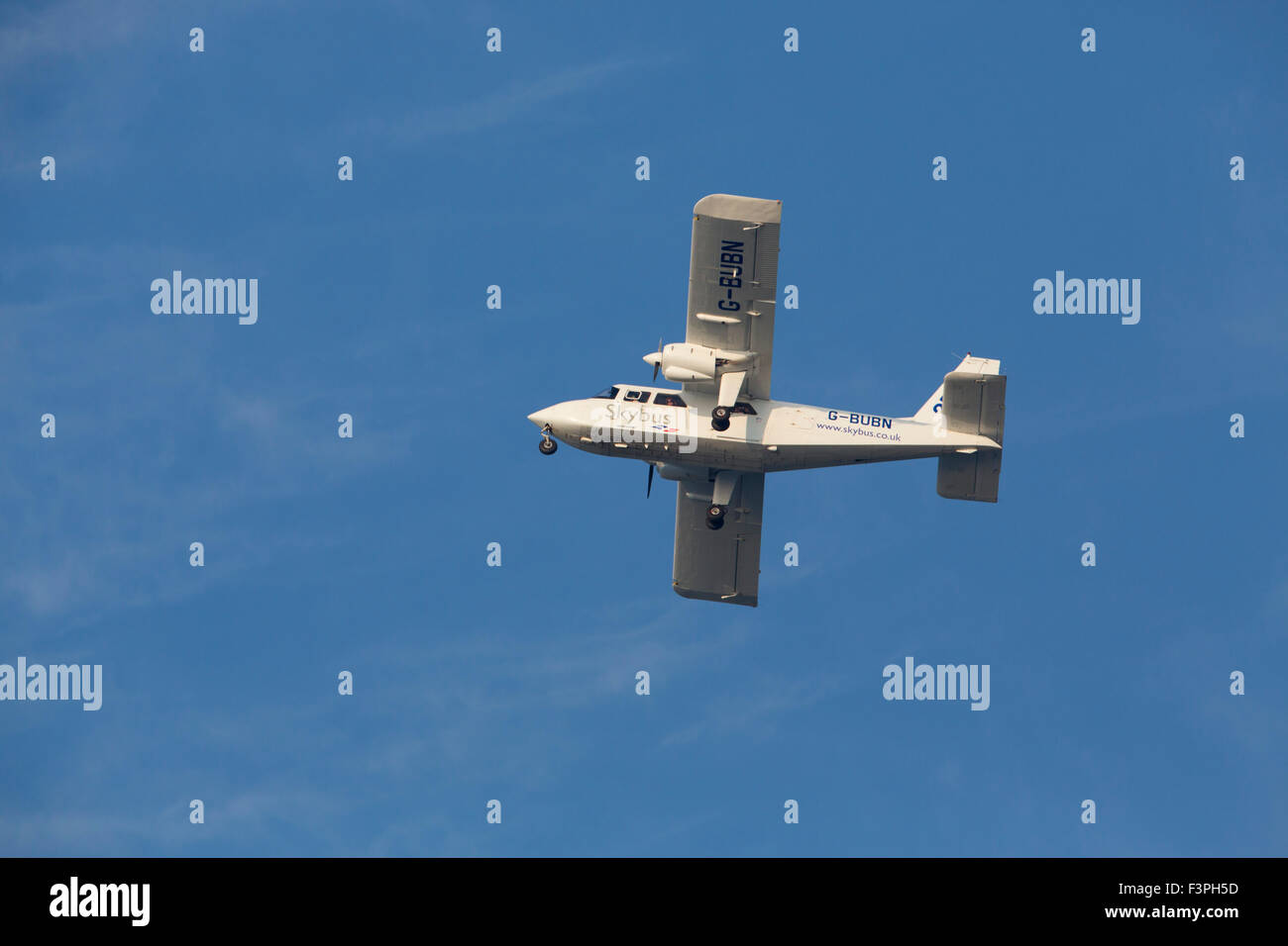 Skybus Plane; Travelling to Scilly Isles UK Stock Photo - Alamy