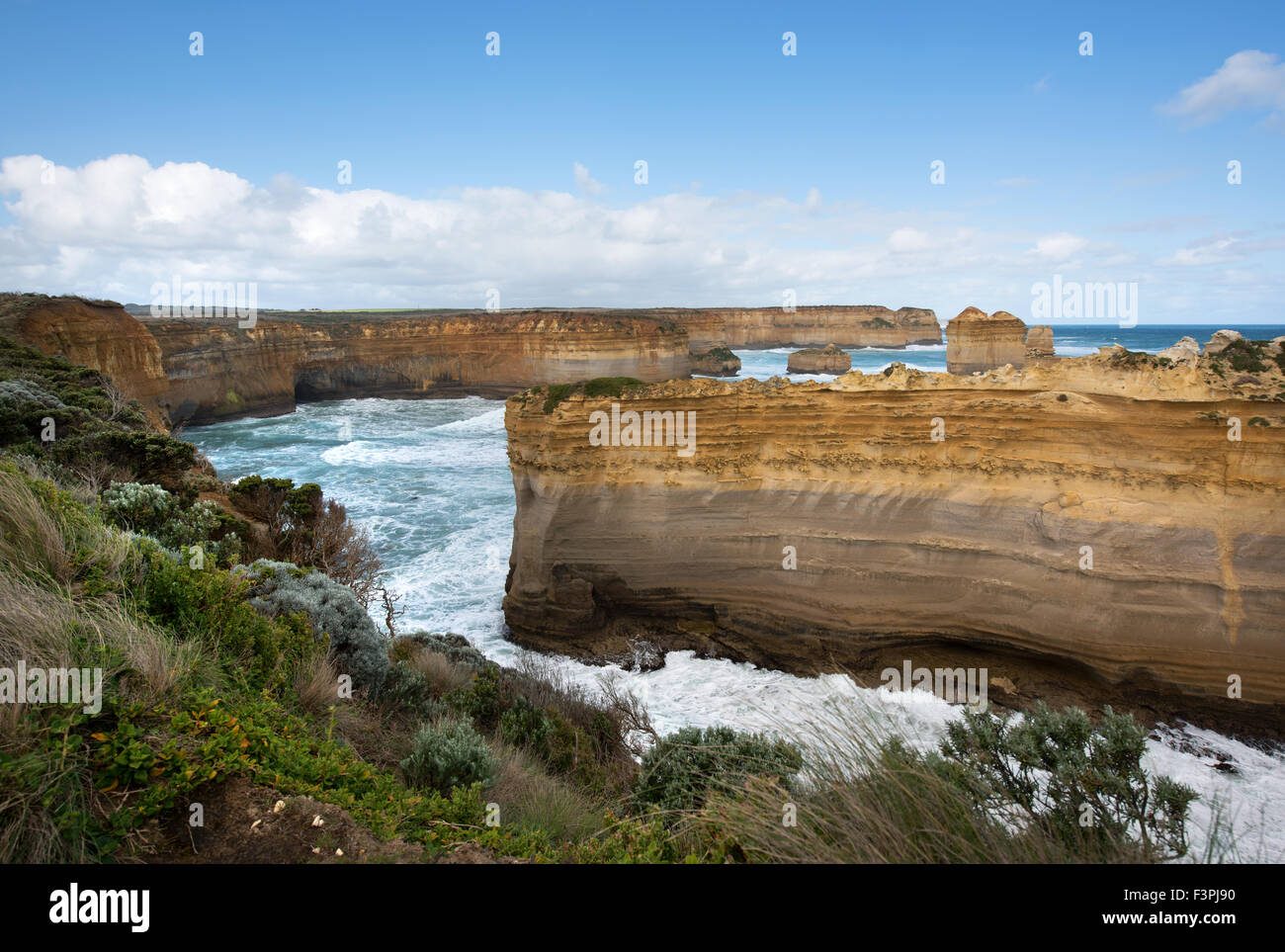 The Razorback limestone rock formation, adjacent to the Great Ocean ...