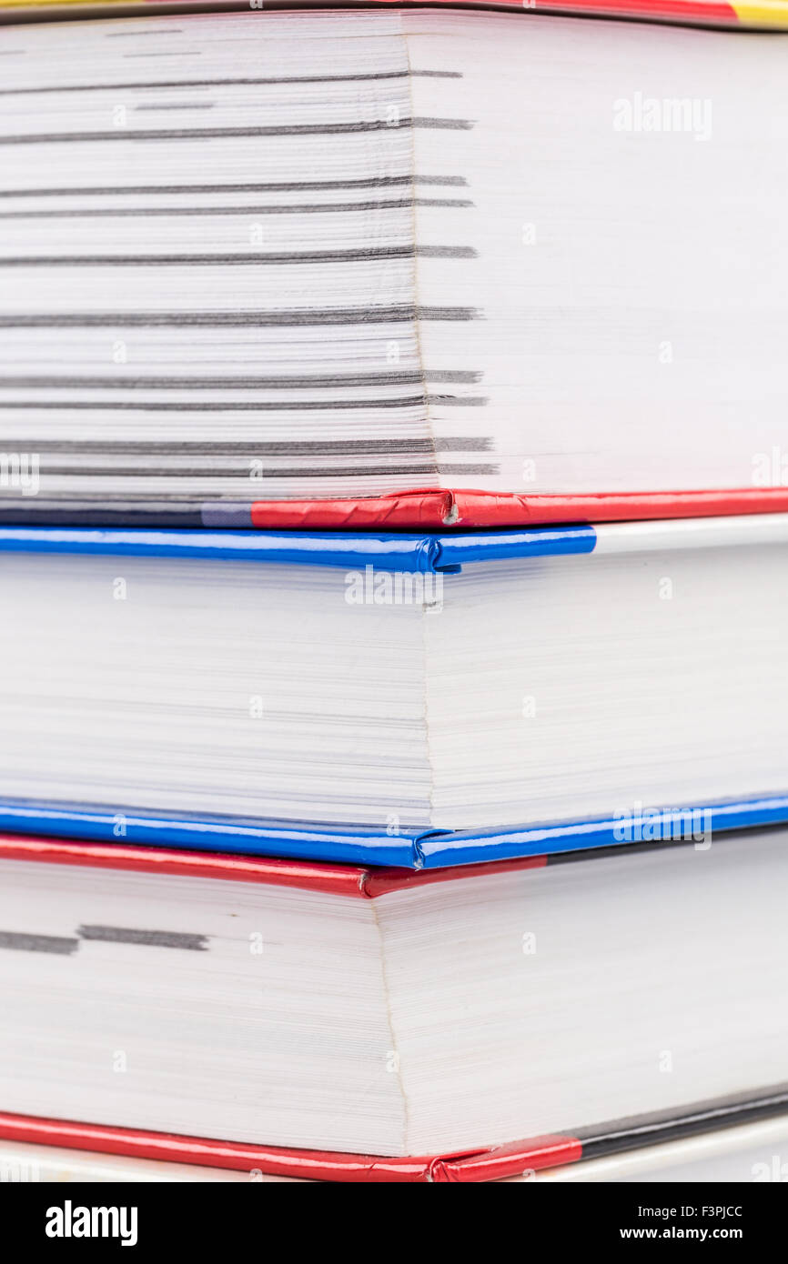 stack of new books close up shot of pages Stock Photo - Alamy
