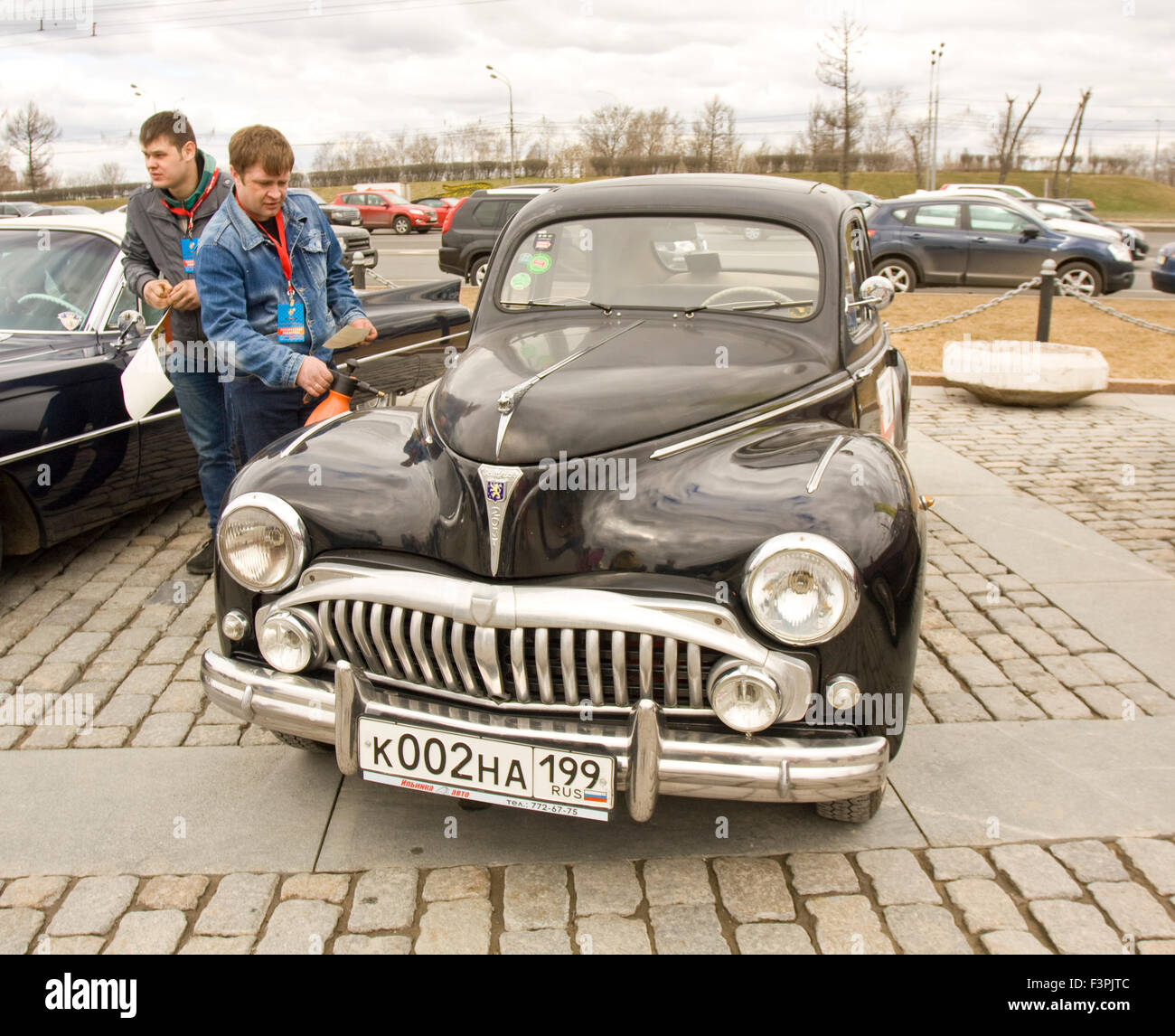 MOSCOW – APRIL 21: retro car peugeot on rally of classical cars on ...
