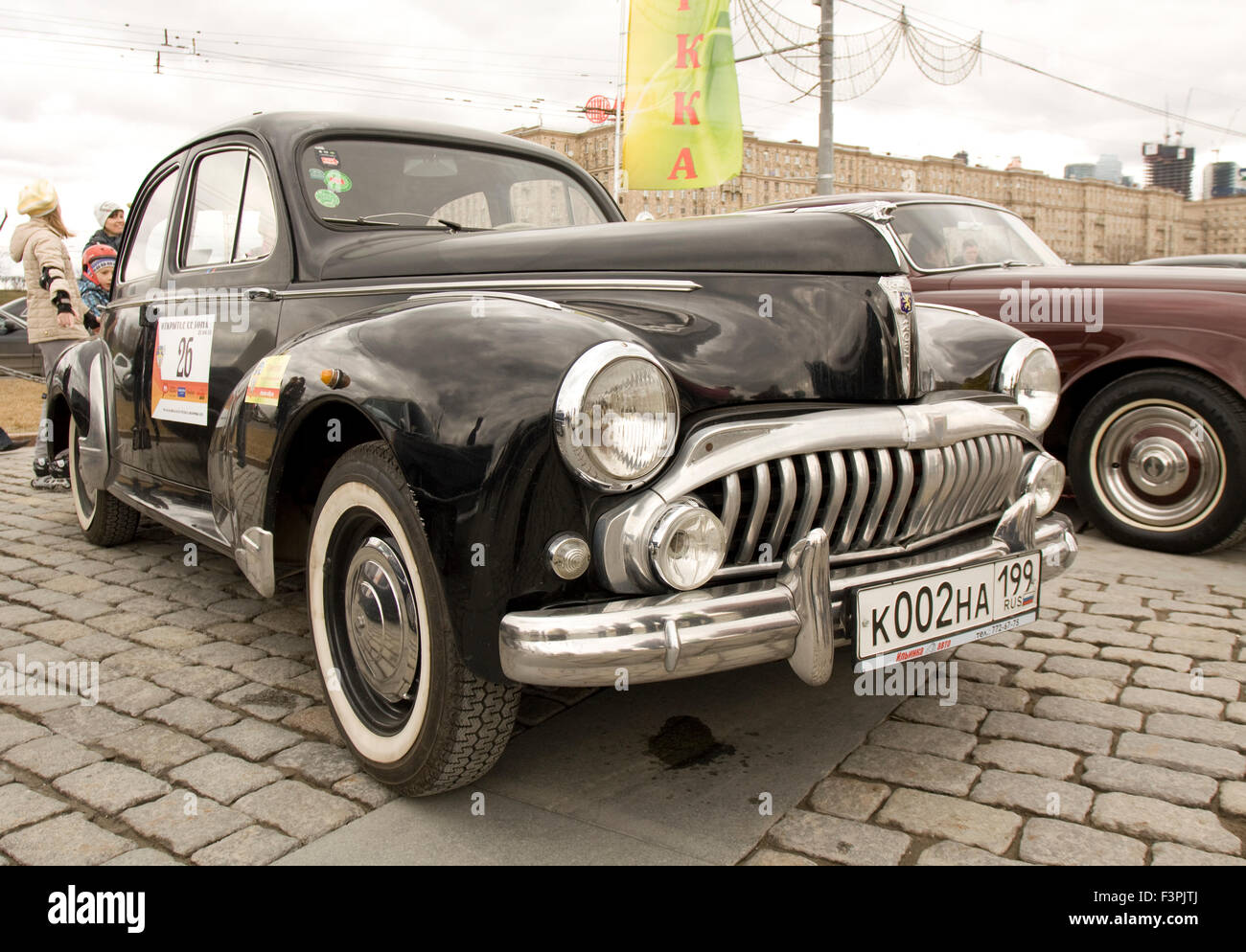 MOSCOW – APRIL 21: retro car peugeot on rally of classical cars on ...