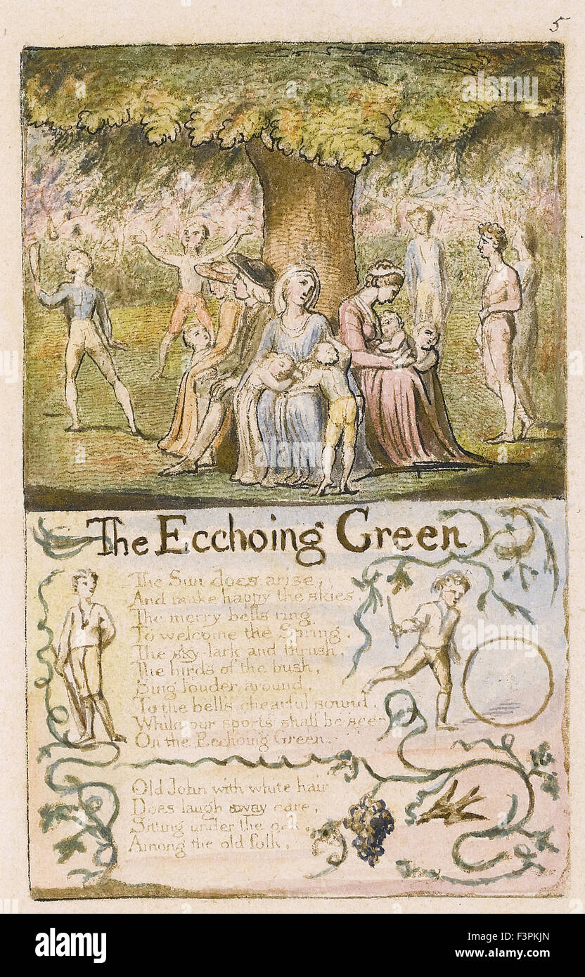 William BLake - The Ecchoing Green Stock Photo - Alamy