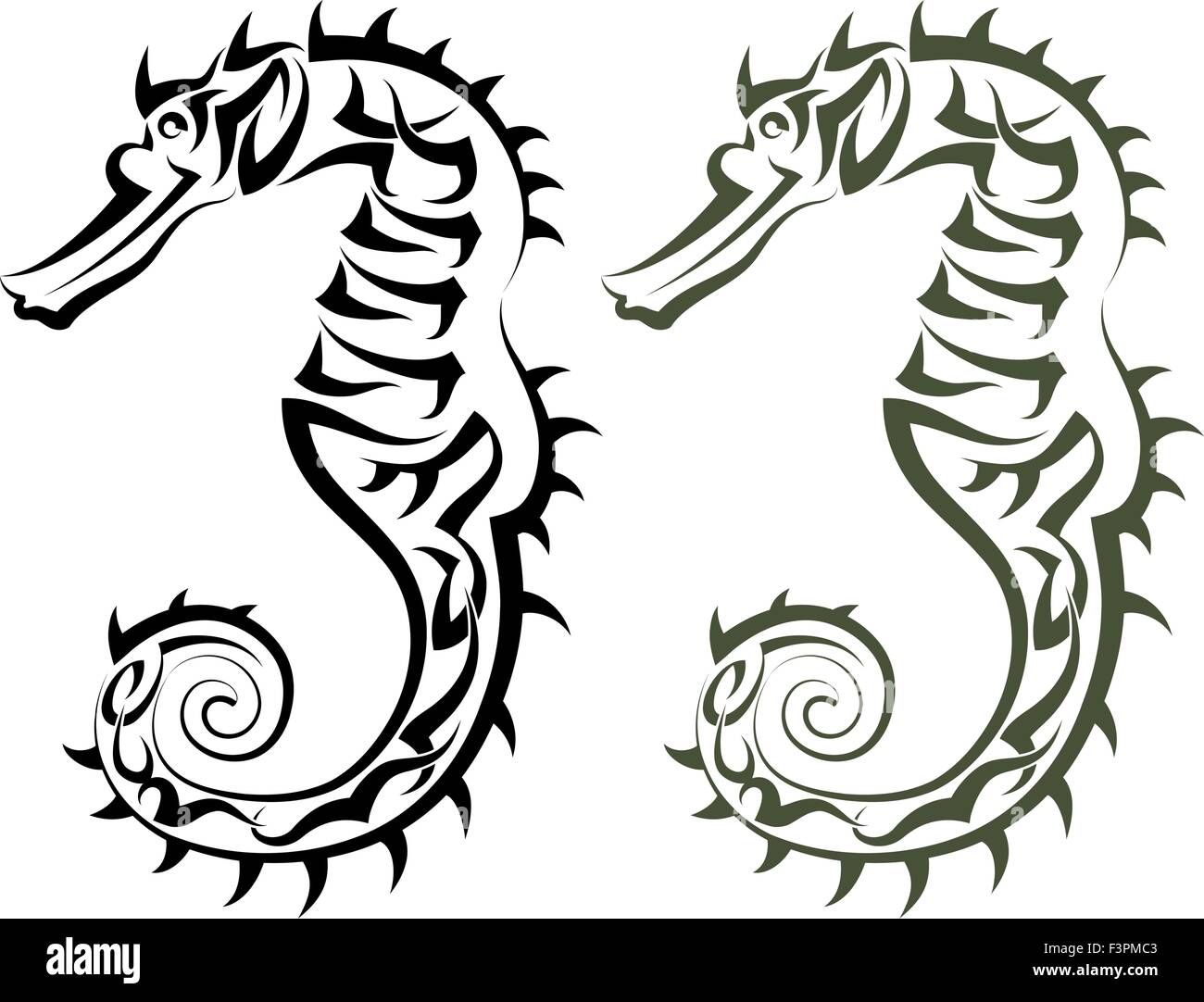 Sea horse line icon Cut Out Stock Images & Pictures - Alamy