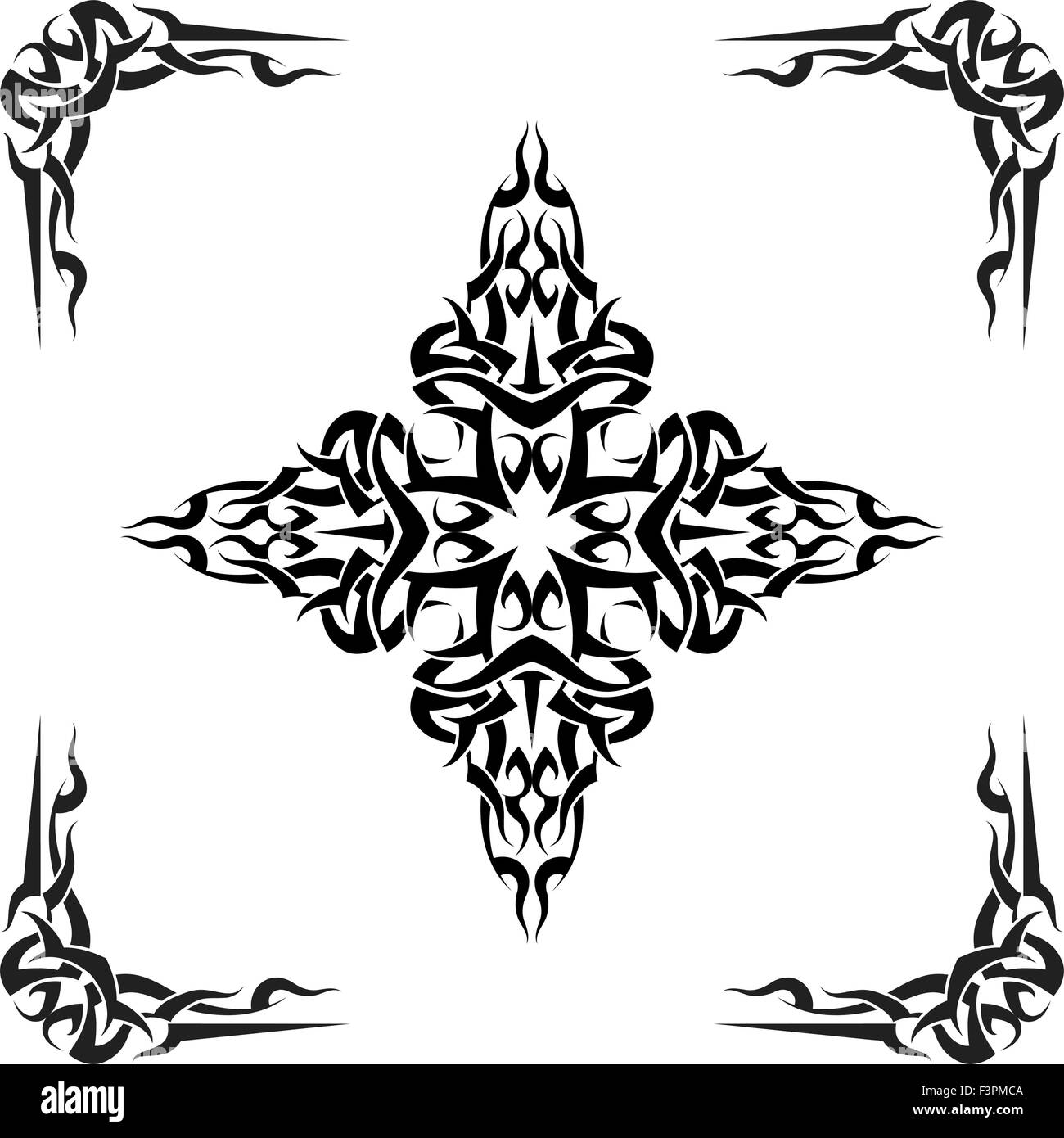 Tattoo Cross Corners Vector Art Stock Vector Image & Art - Alamy