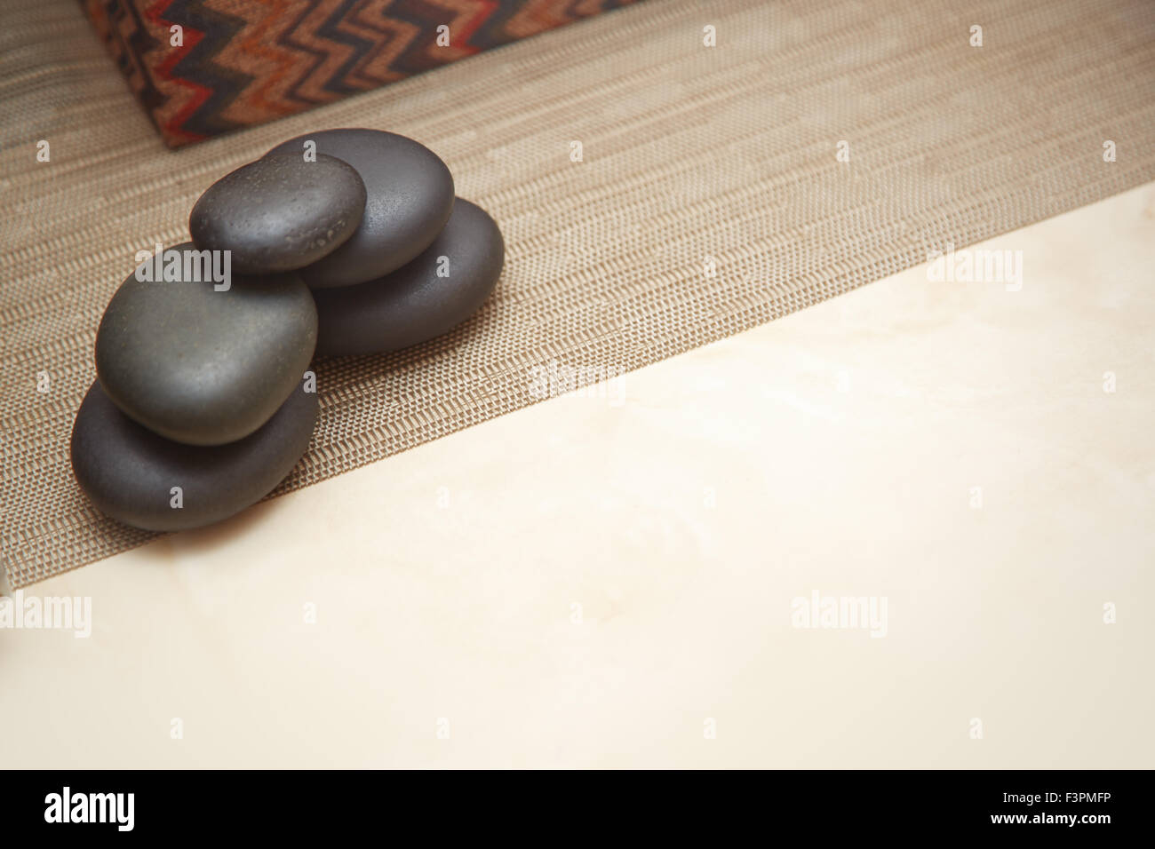 Stones for spa procedure. Close-up photo Stock Photo - Alamy