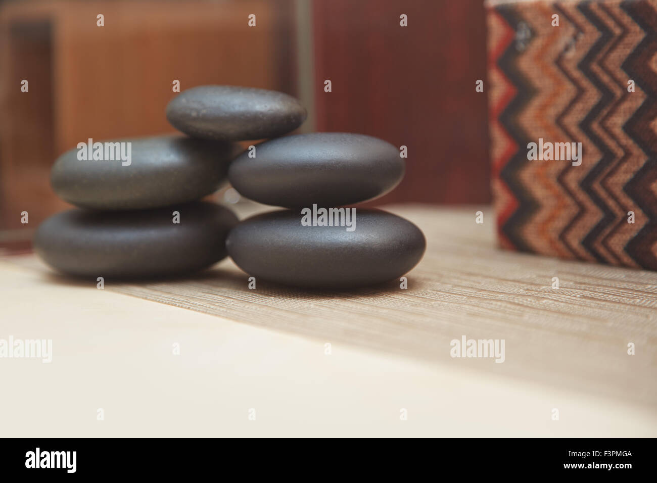 Stones for spa procedure. Close-up photo Stock Photo - Alamy