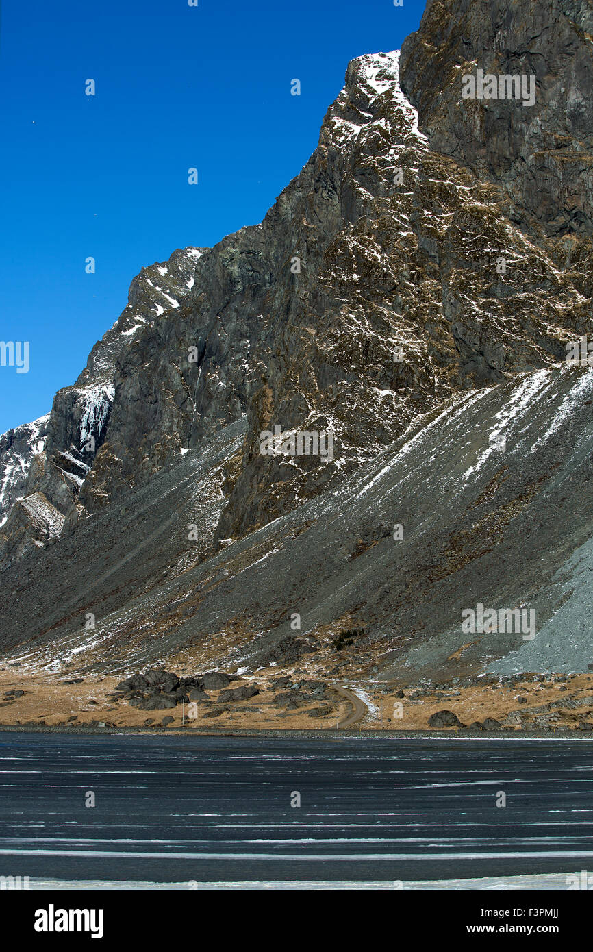 Impressive volcano mountain landscape in Iceland, spring Stock Photo ...