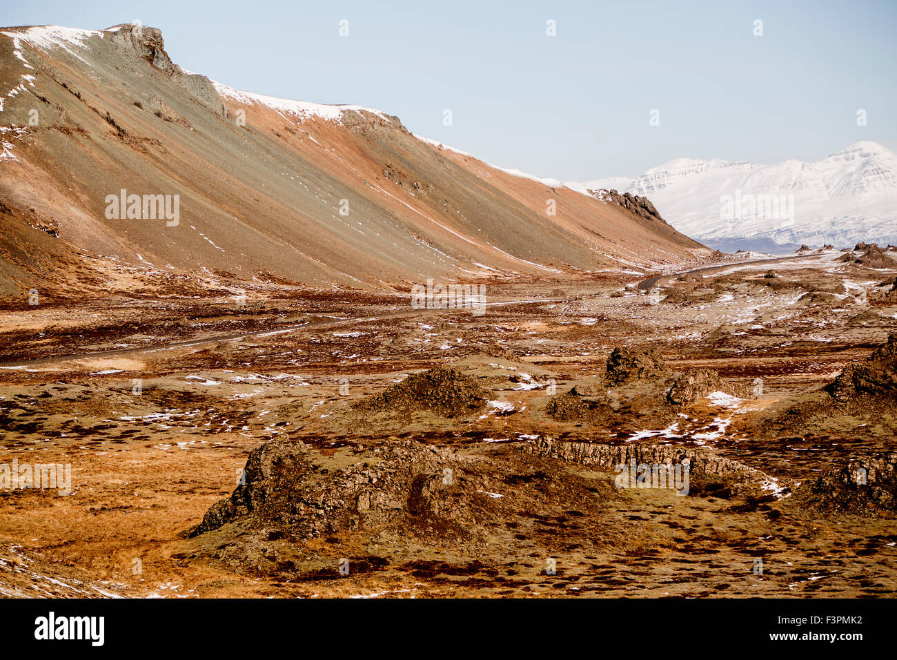 Impressive volcano mountain landscape in Iceland, spring Stock Photo ...