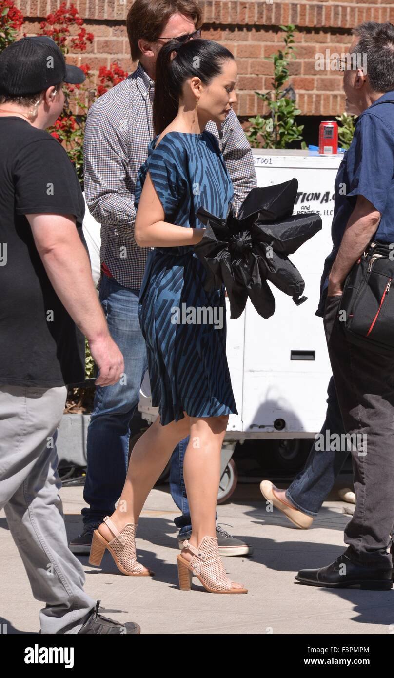 Lucy Liu on the set of 'Elementary' Featuring: Lucy Liu Where ...