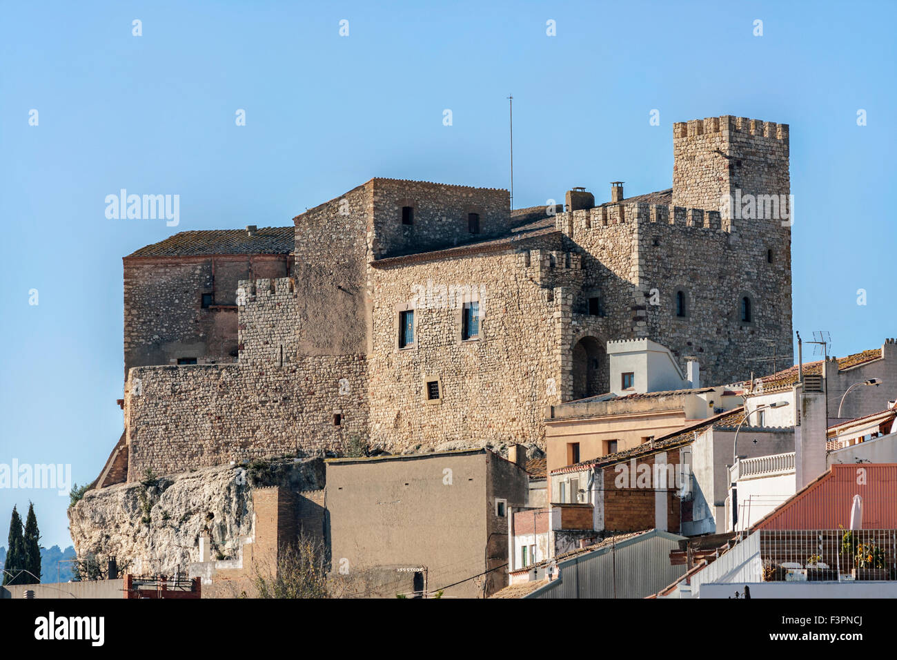 El Papiol castle Stock Photo - Alamy