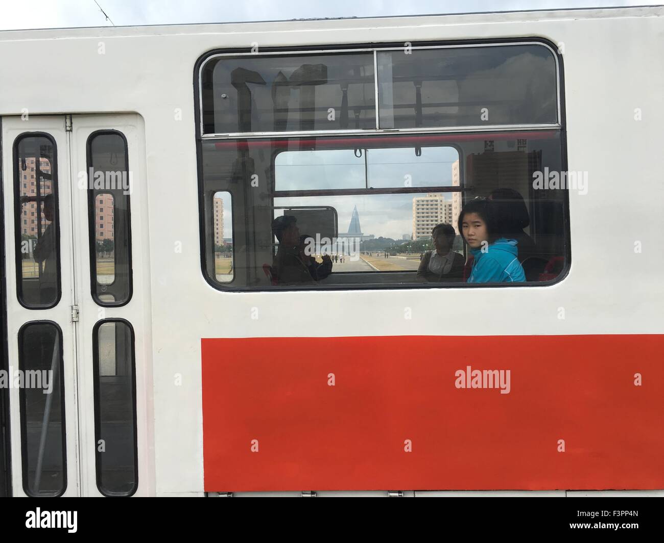 Pyongyang, North Korea. 11th Oct, 2015. A tram in the centre of ...