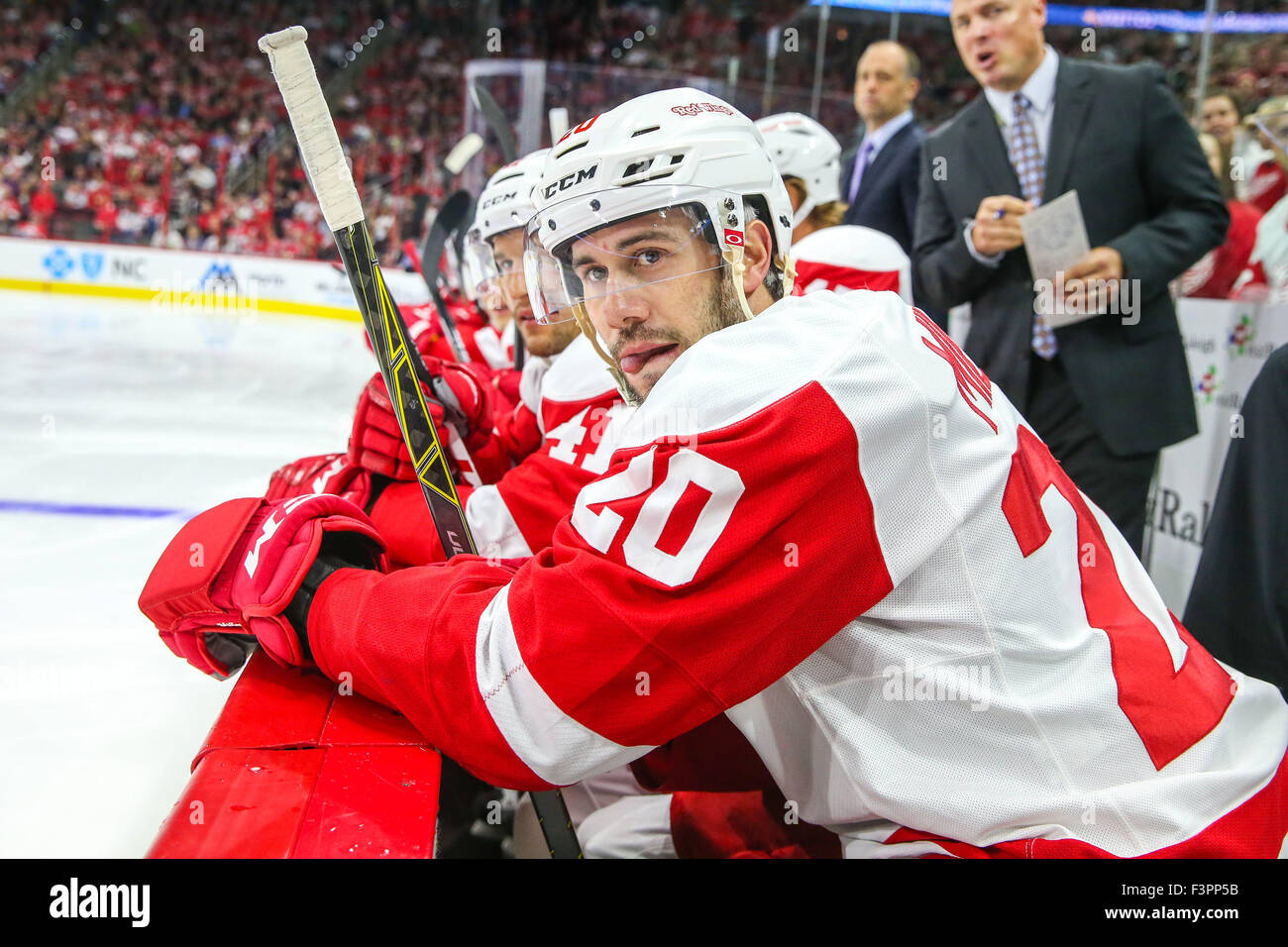 Raleigh, North Carolina, USA. 10th Oct, 2015. Detroit Red Wings left ...