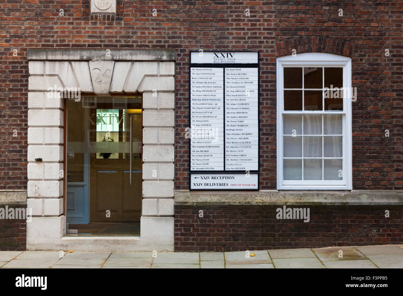 24 Old Buildings, Lincoln's Inn, London, UK. Traditional entrance to ...