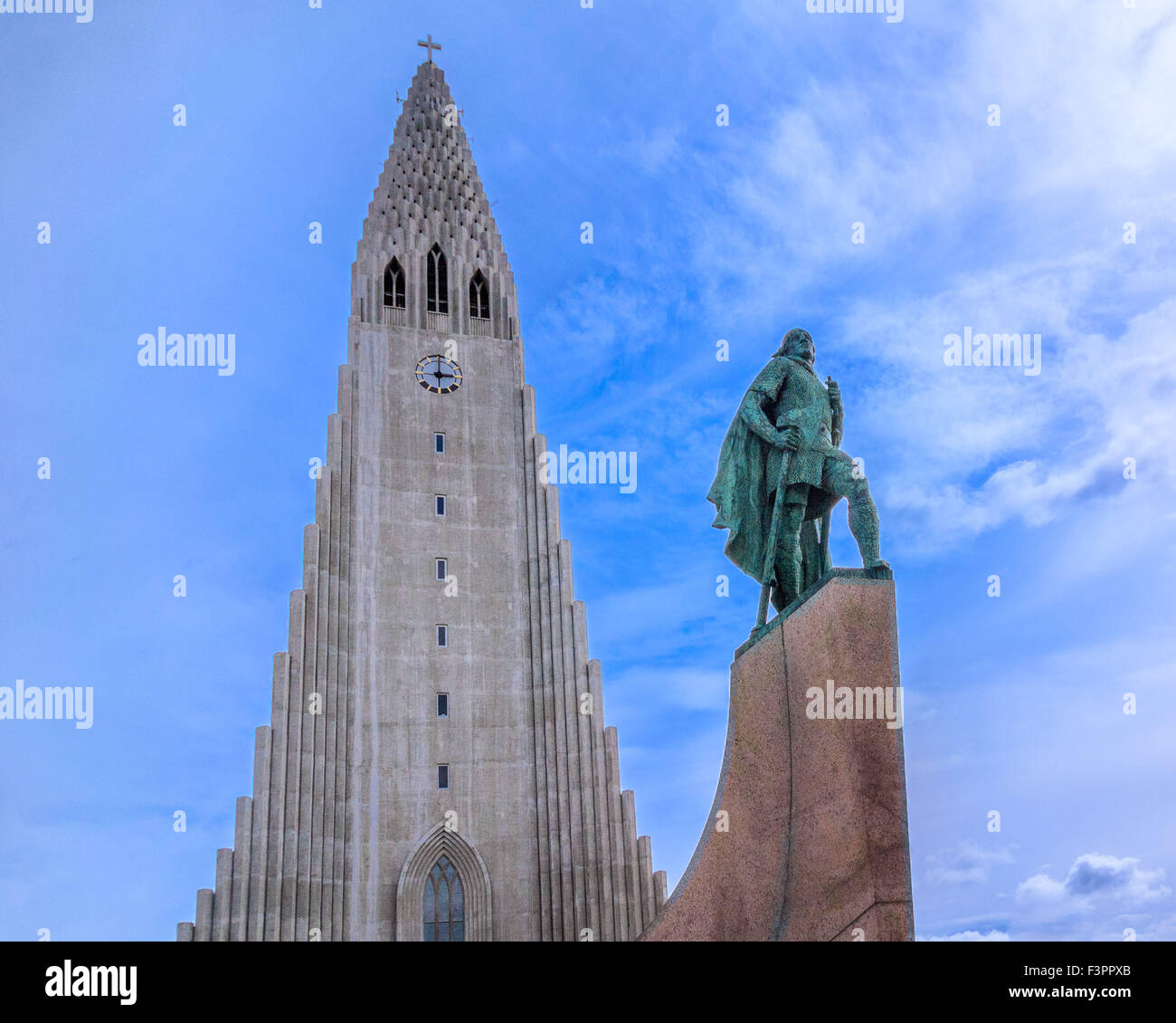 Reykjavik, Iceland. 29th July, 2015. Statue of explorer Leif Eriksson ...