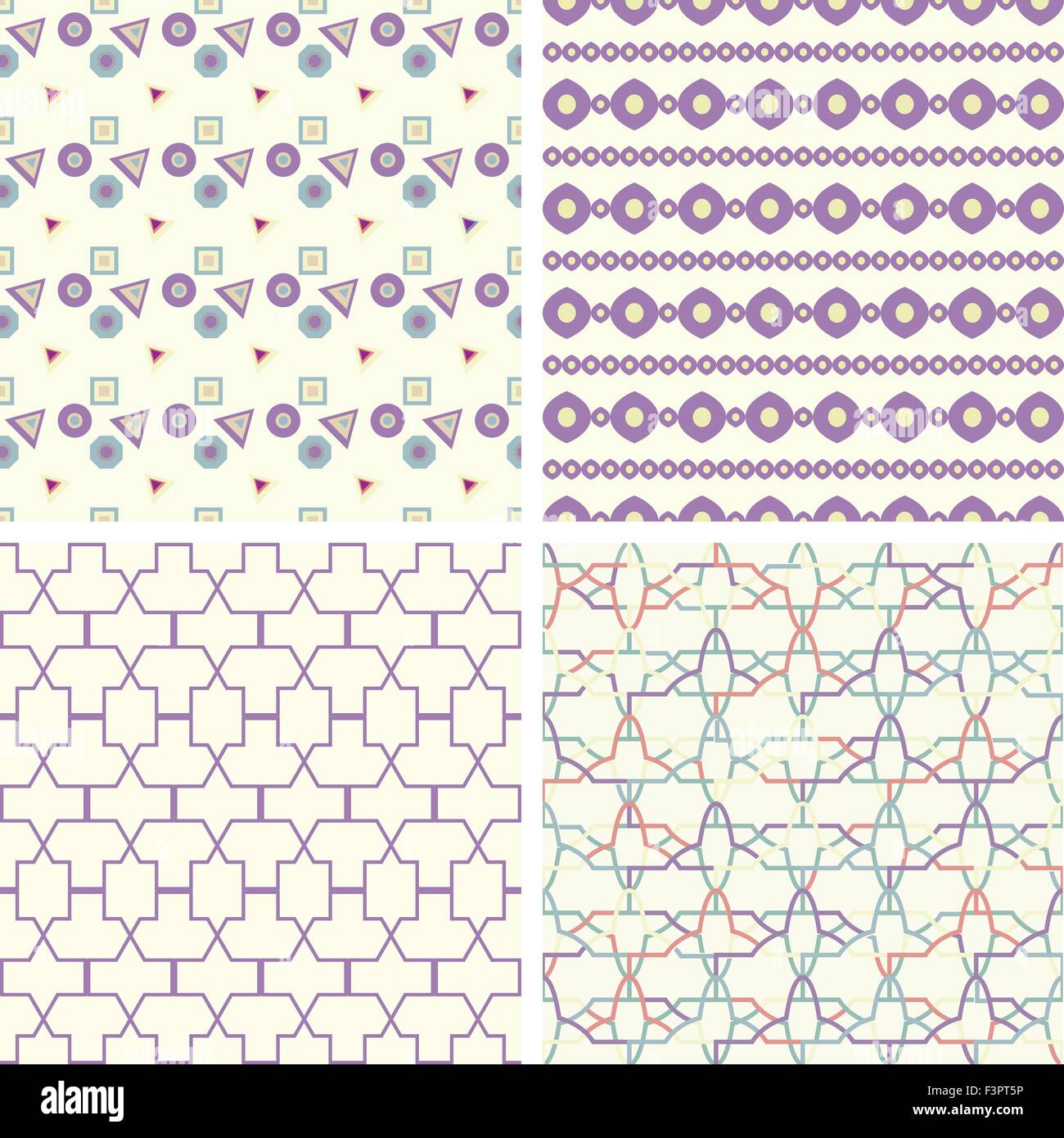 Symmetrical geometric shapes triangle squares. Fabric pattern Stock ...