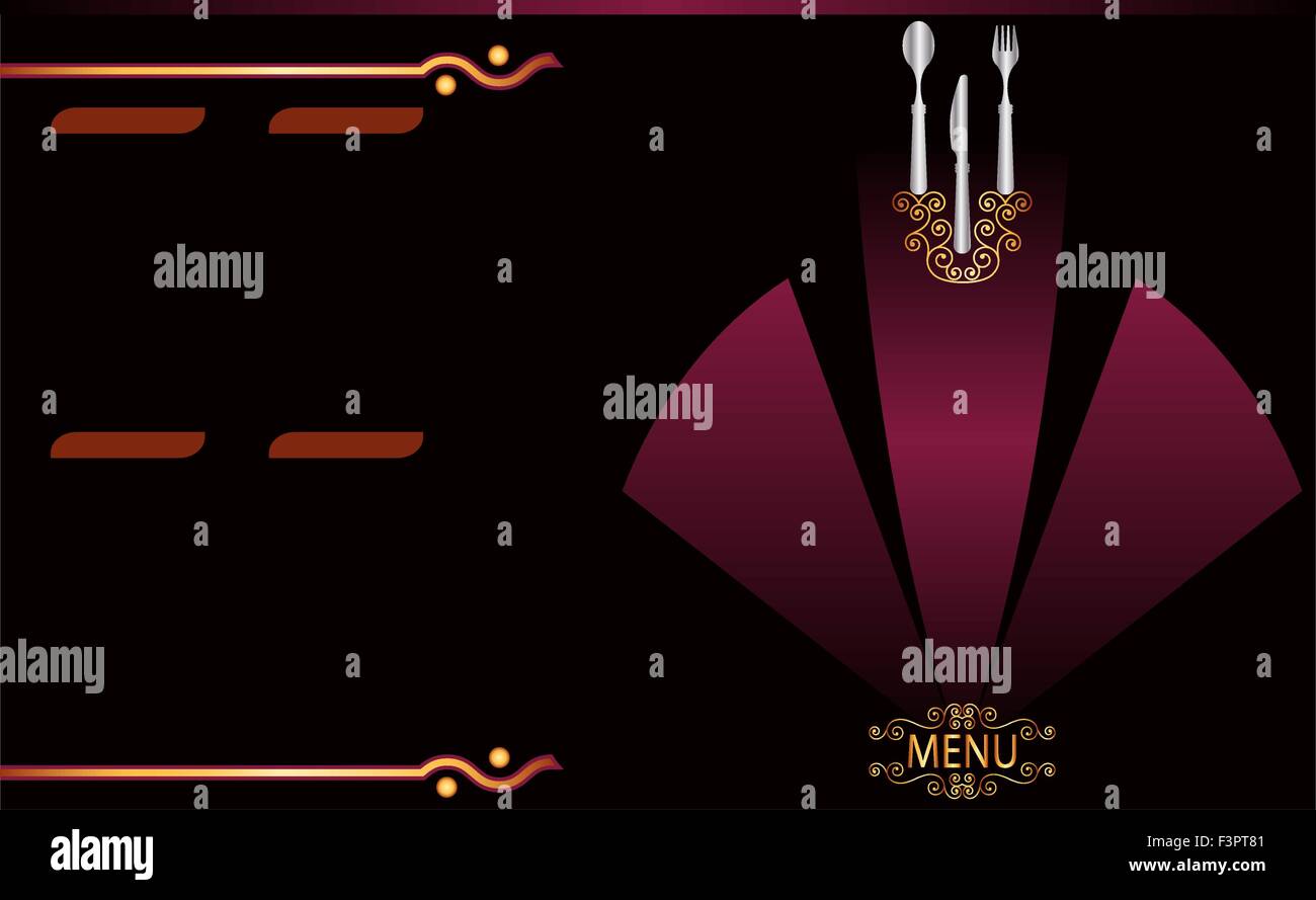 Menu Card Design Template Vector Art Stock Vector Image & Art - Alamy