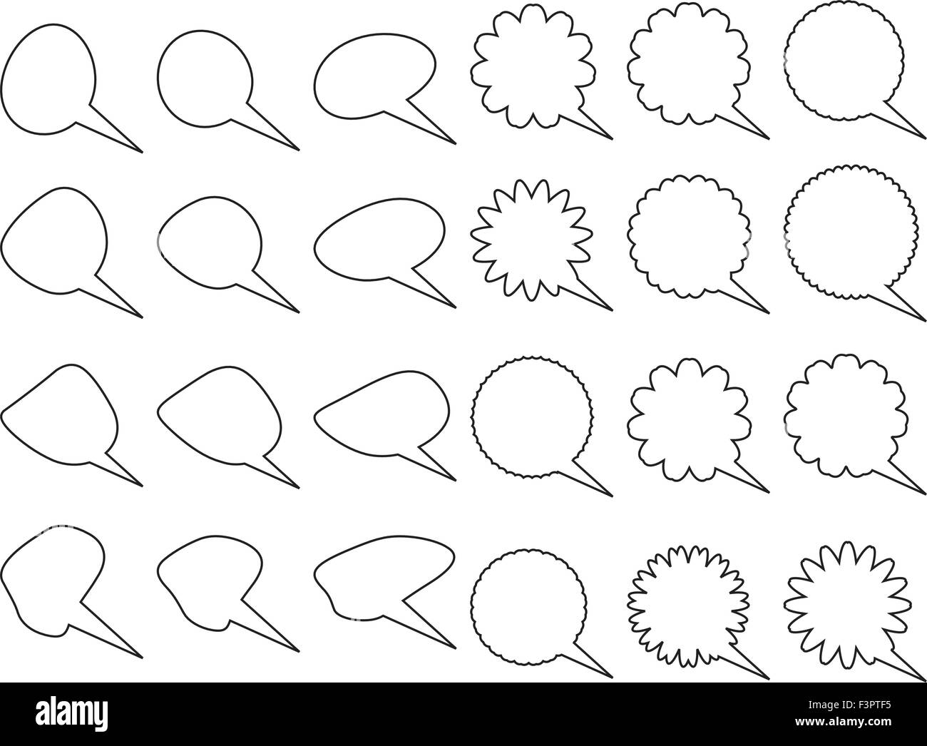 Thought, Speech Bubbles Set Vector Art Stock Vector Image & Art - Alamy