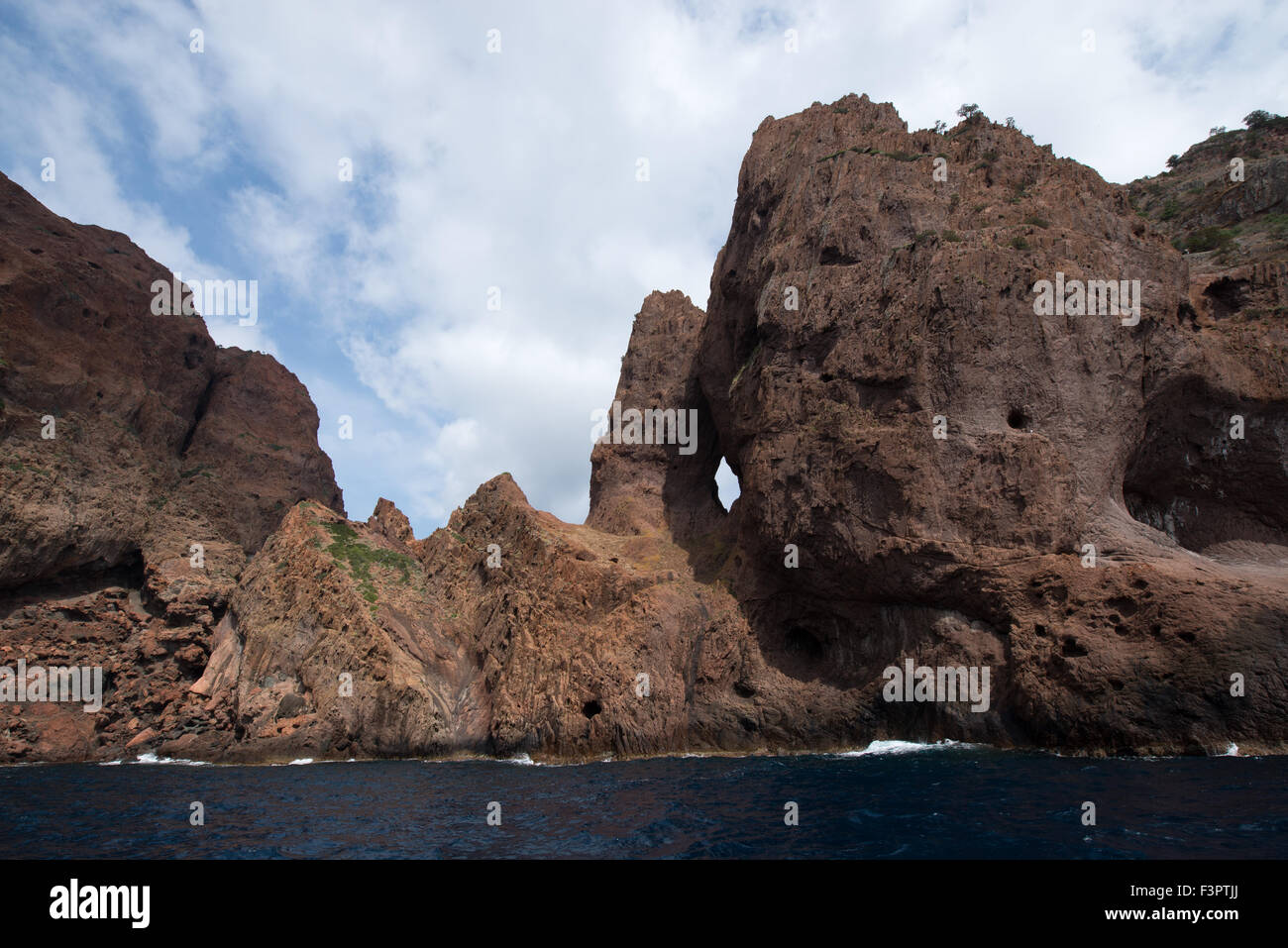 Rock formations of Scandola Nature Reserve, Corsica, France Stock Photo ...