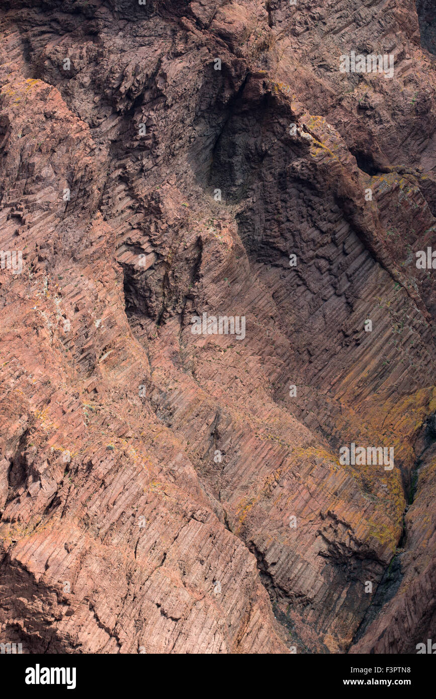 Columnar jointed basalt rock formations of Scandola Nature Reserve ...