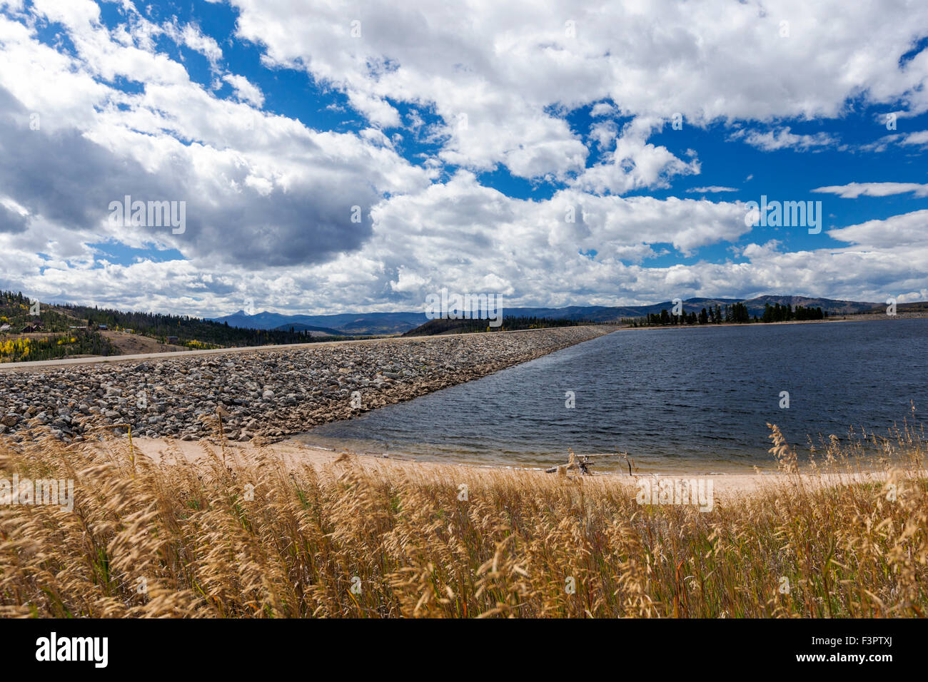 Dam; Quinette Point; Lake Granby; Colorado; USA Stock Photo - Alamy