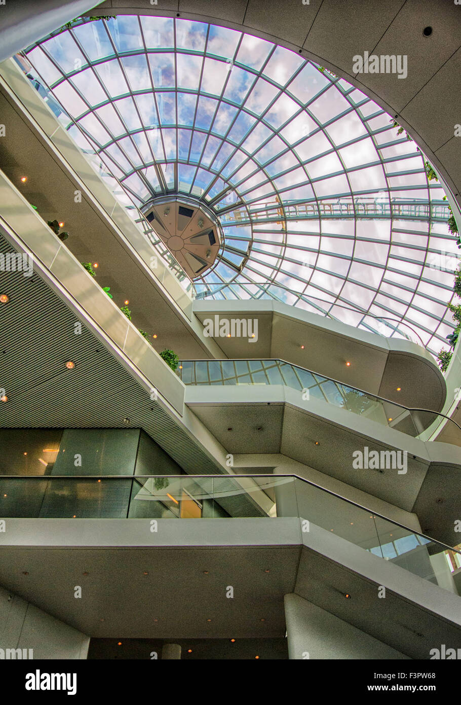 July 29, 2015 - Reykjavik, Iceland - The futuristic interior ...