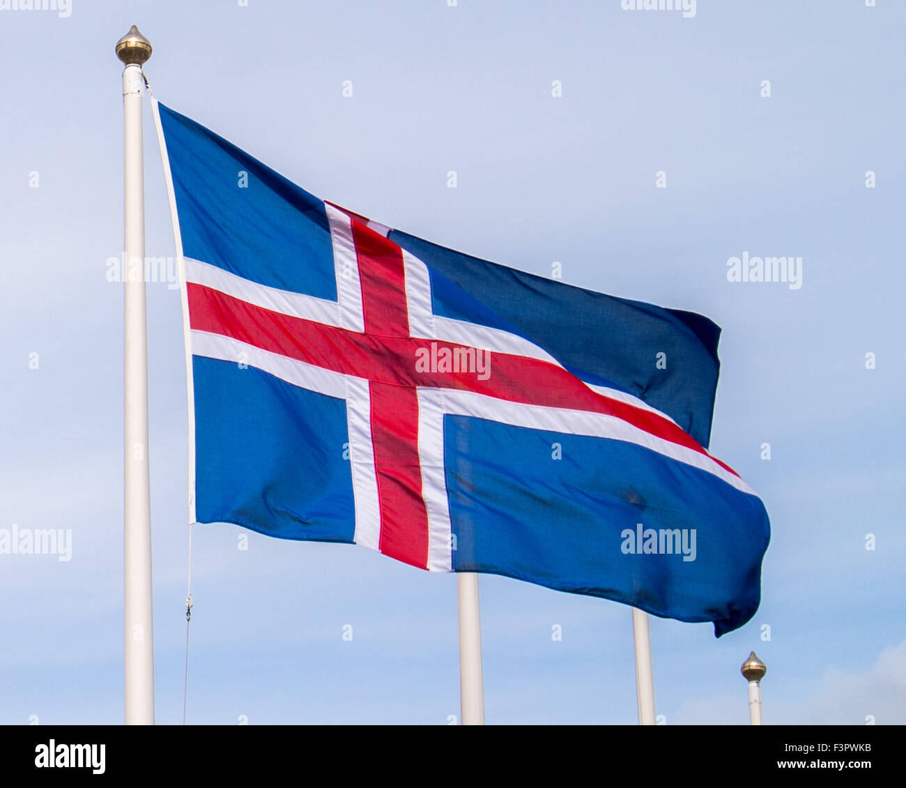 Reykjavik, Iceland. 29th July, 2015. The national flag of Iceland is ...