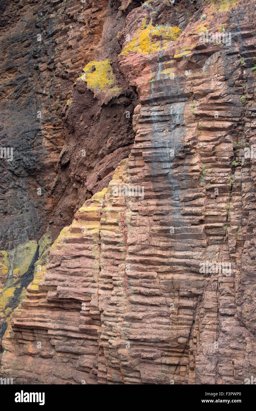 Columnar jointed basalt rock formations of Scandola Nature Reserve ...