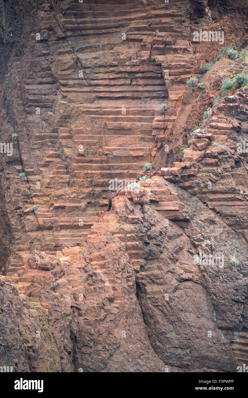 Columnar jointed basalt rock formations of Scandola Nature Reserve ...
